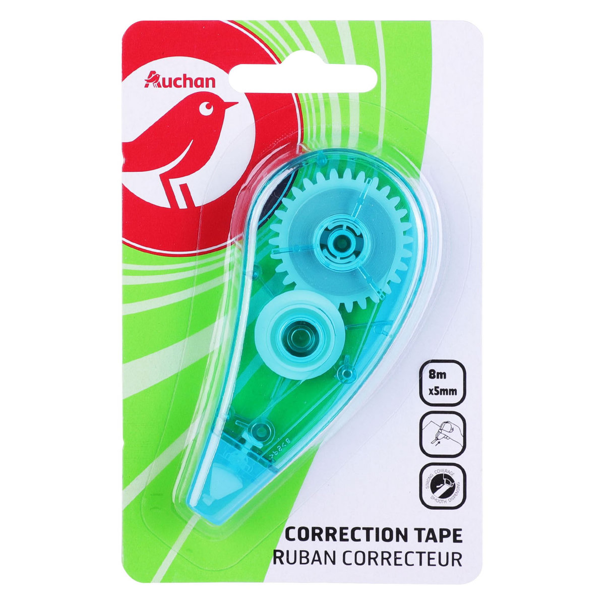 AUCHAN Souris correctrice 8m x 5mm bleue pas cher - Auchan.fr
