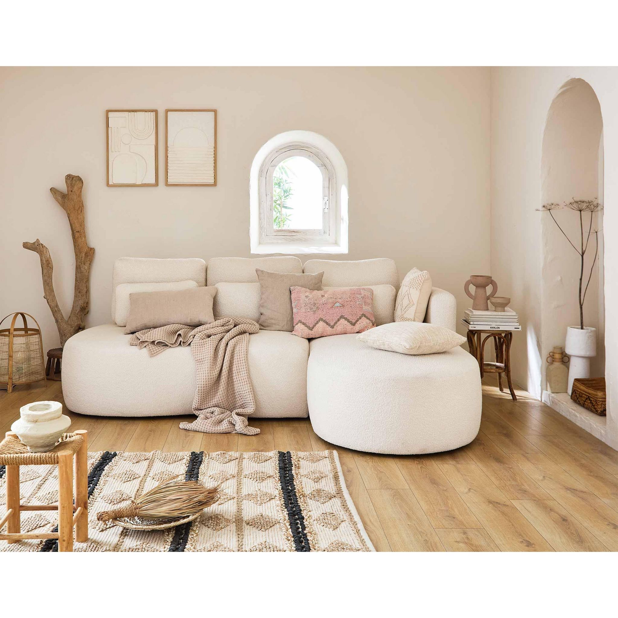 LISA DESIGN Mahina - canapé d'angle droit - 4 places - convertible avec ...