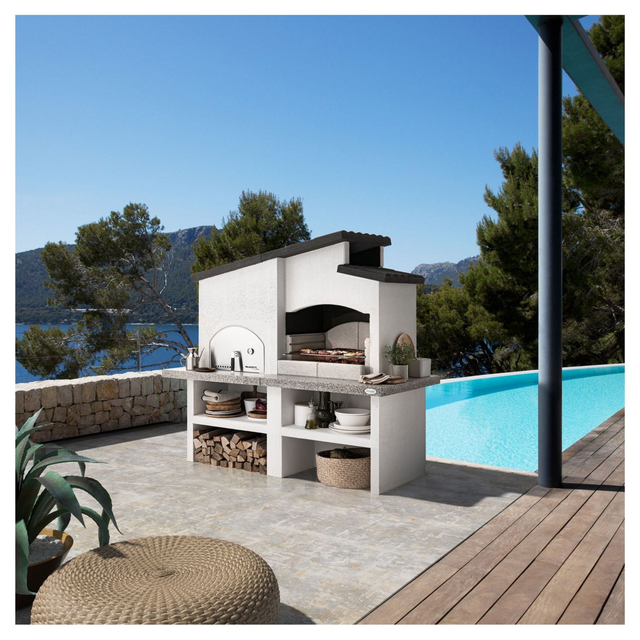 EASY GARDEN BY PALAZZETTI Barbecue - four combiné fixe charbon - En ...