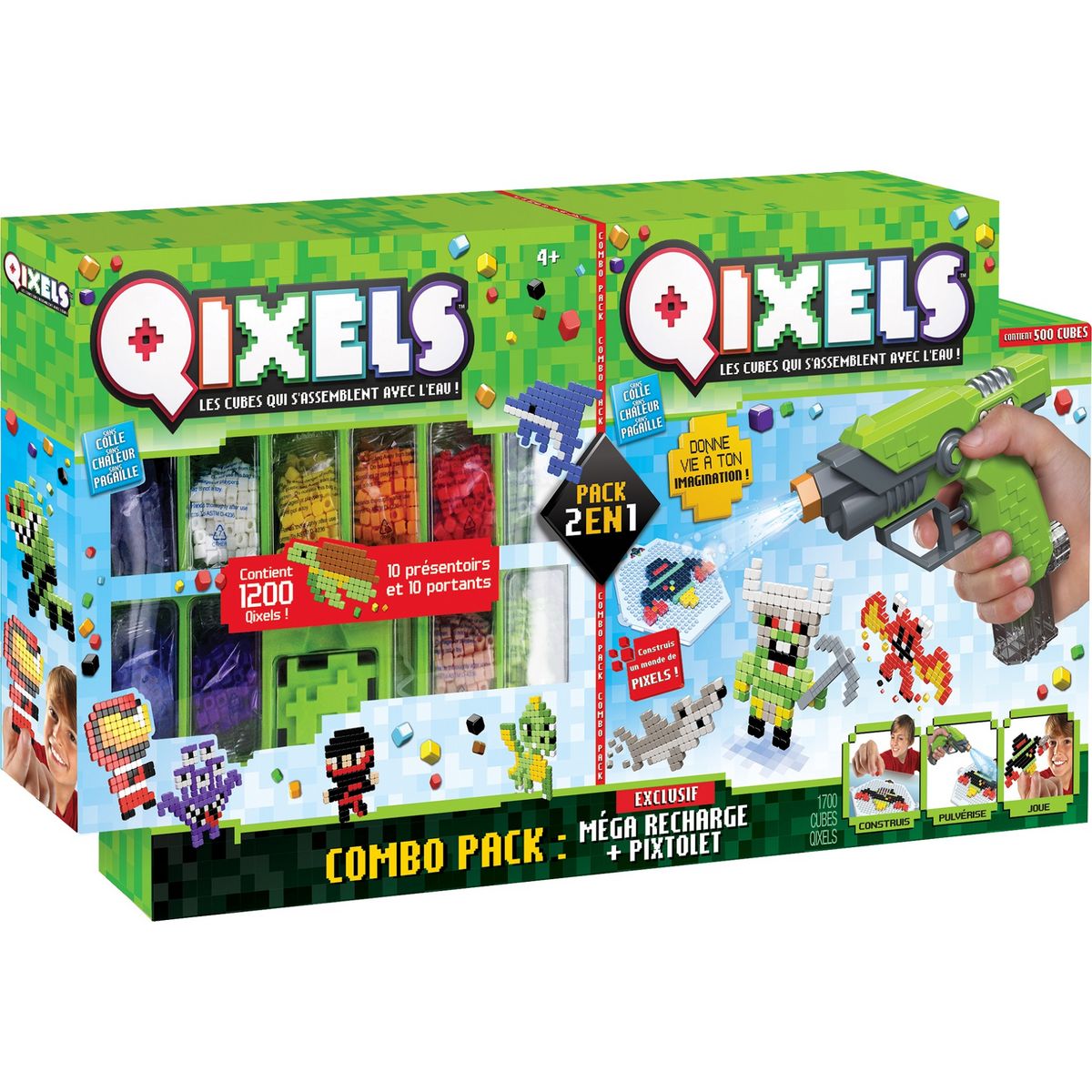 BANDAI Qixels - Combo pack pixtolet et méga recharge pas cher - Auchan.fr