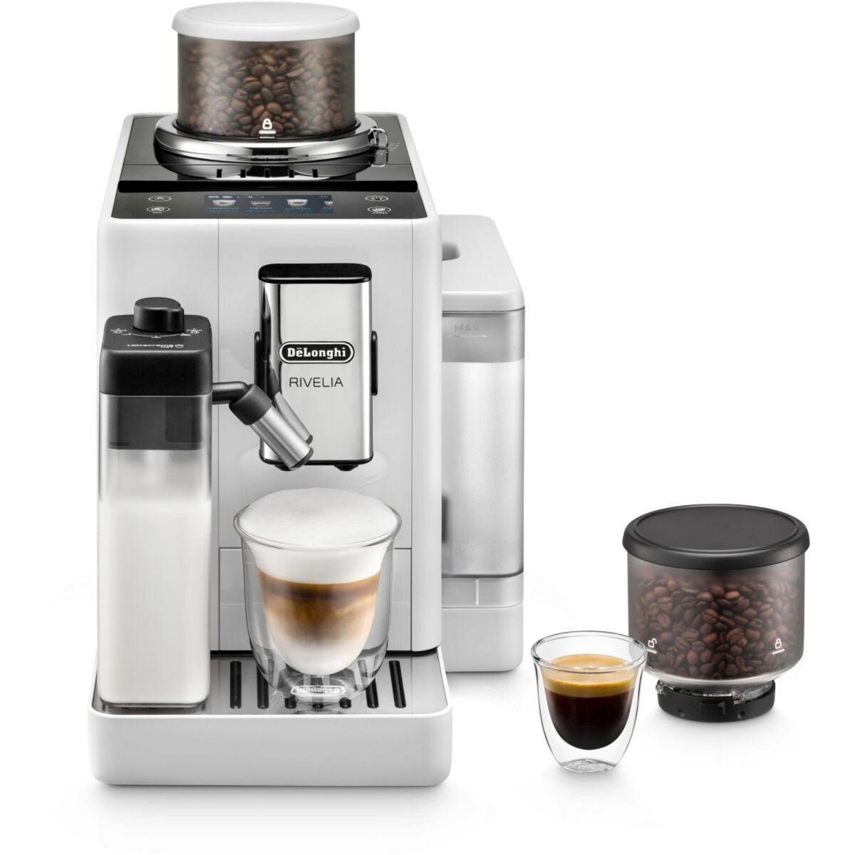 DELONGHI Expresso Broyeur rivelia latte FEB4455.W pas cher - Auchan.fr