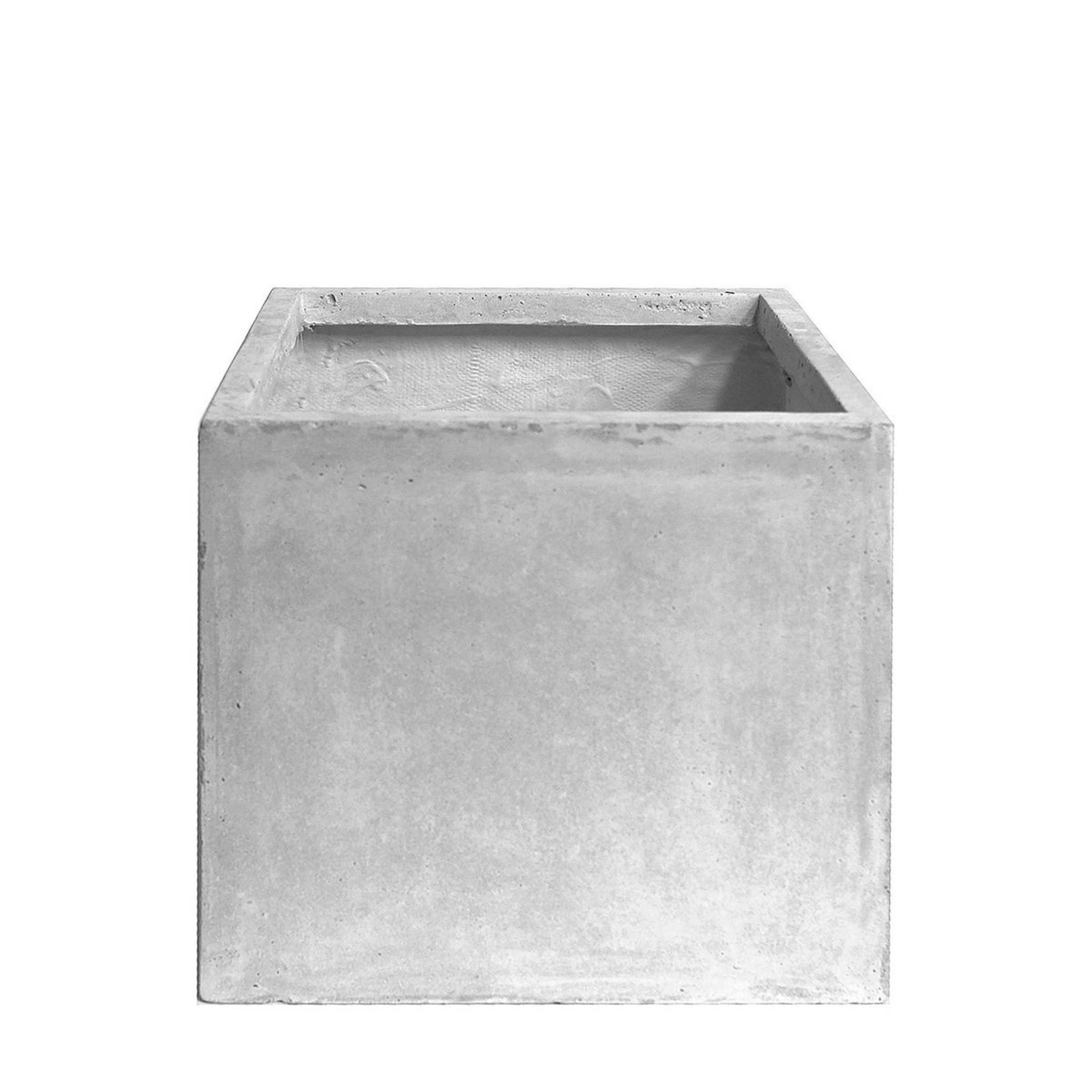 Vert Azur Pot cube lisse ciment - 30x30x30cm pas cher - Auchan.fr
