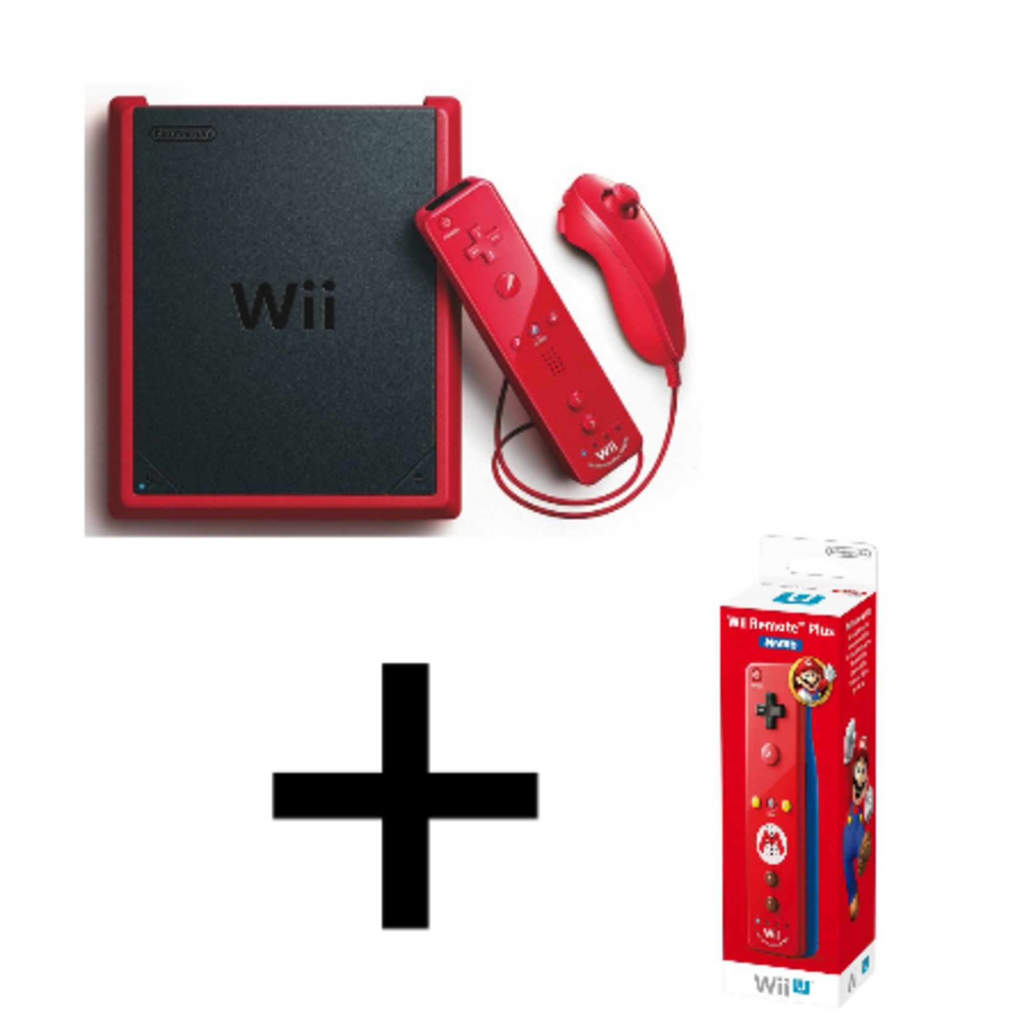 Wii mini + Wiimote Mario pas cher - Auchan.fr