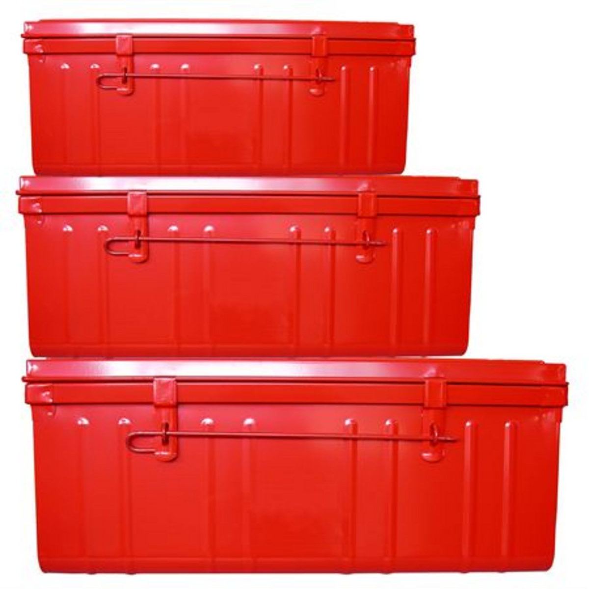 Lot de 3 malles cantine métal pas cher - Auchan.fr