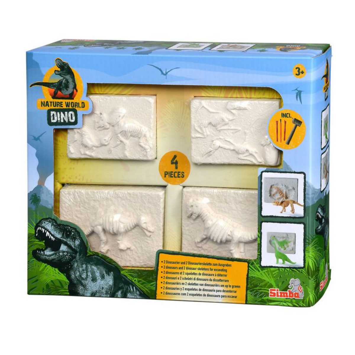 SIMBA Simba - Dino Fossil Bikken Set, 4 pcs. 104342552 pas cher - Auchan.fr