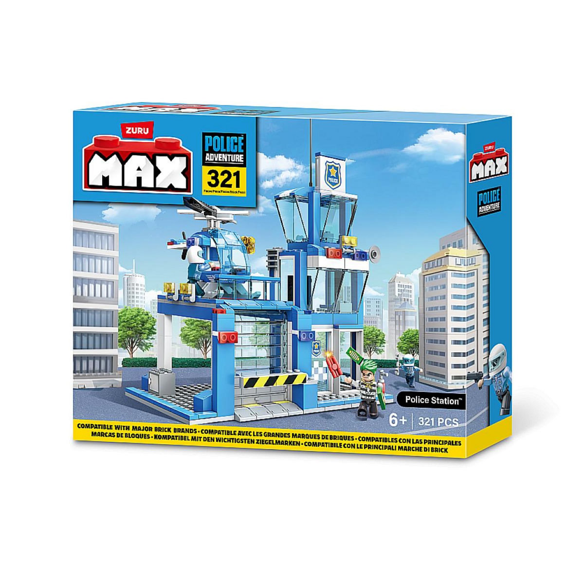 ZURU Max adventure police station playset (321 pieces) pas cher - Auchan.fr