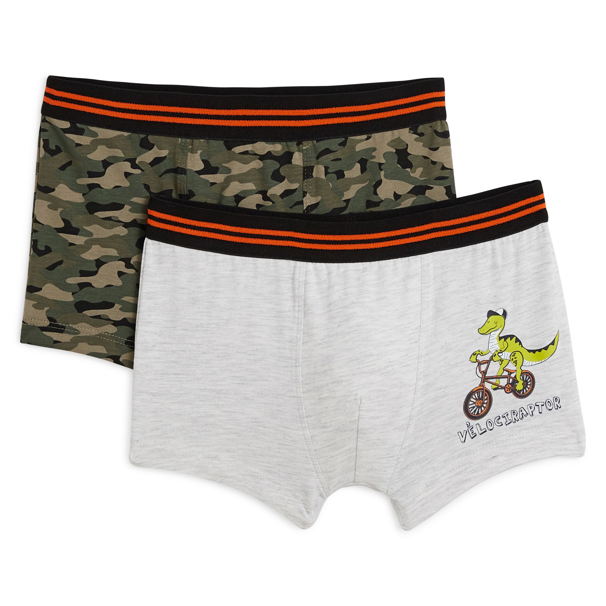 INEXTENSO Lot de 2 boxers dinosaures garçon pas cher - Auchan.fr