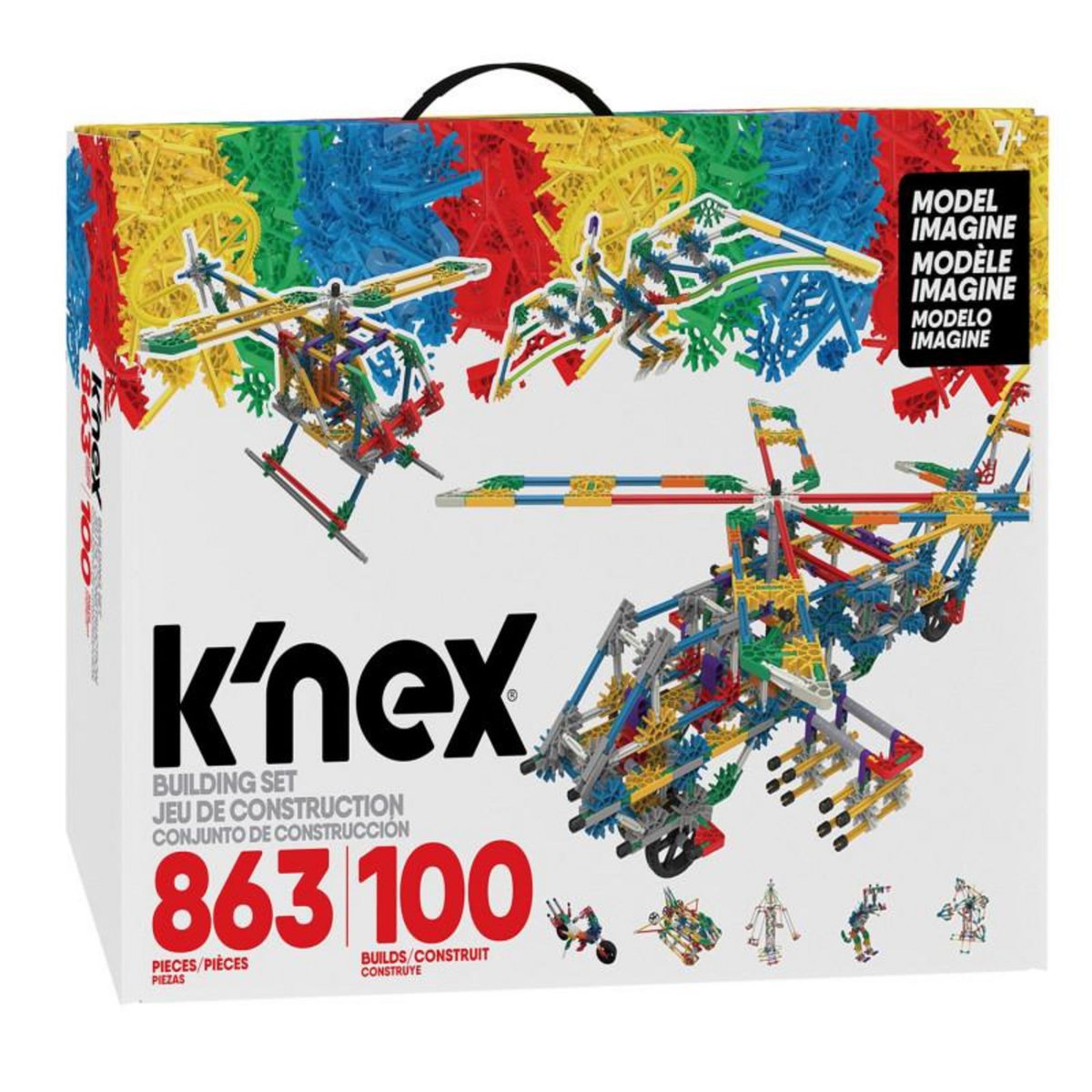 K'NEX K'Nex Building Set 100 Models, 863 pcs. 37676 pas cher - Auchan.fr