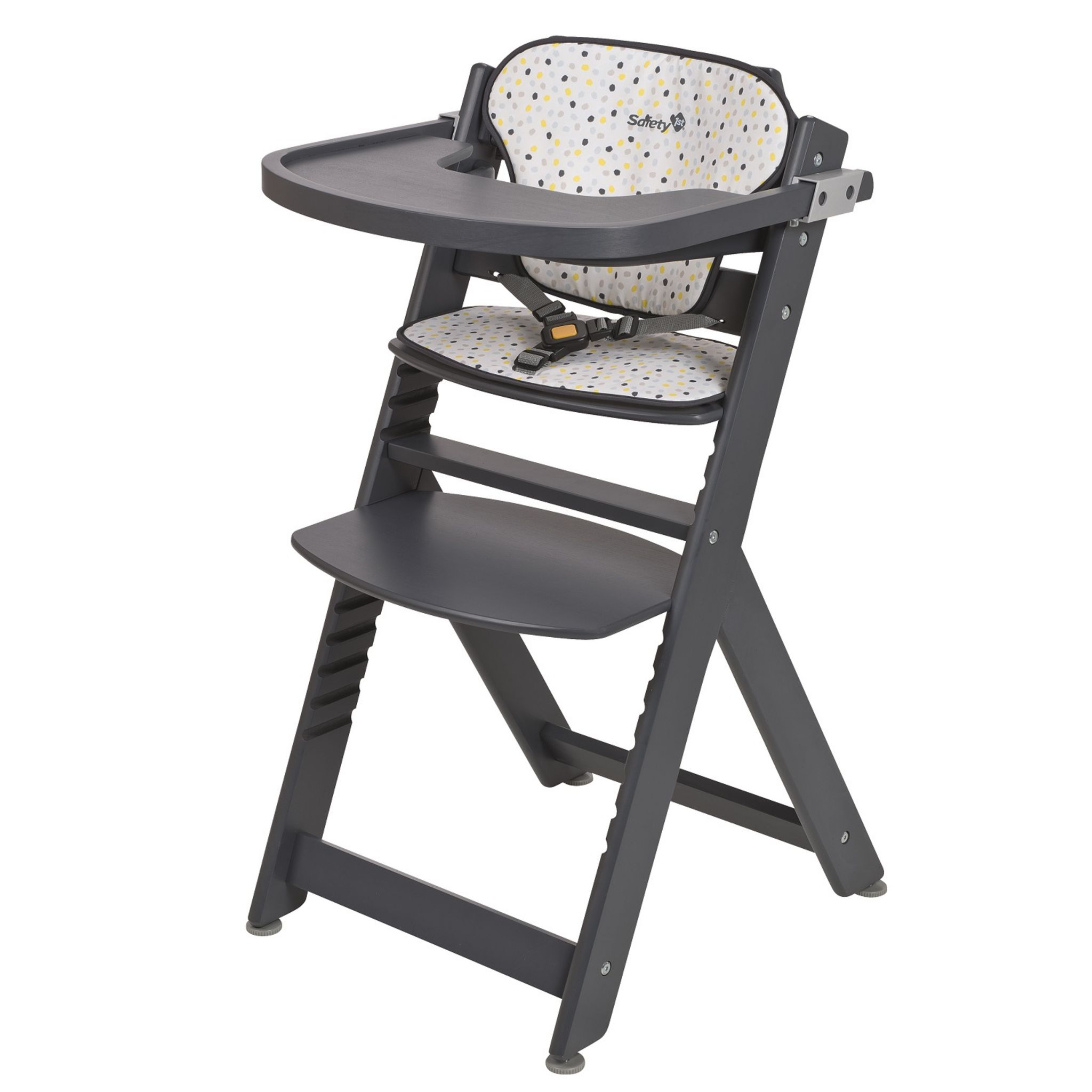 SAFETY FIRST Chaise haute évolutive en bois noir Timba pas cher - Auchan.fr