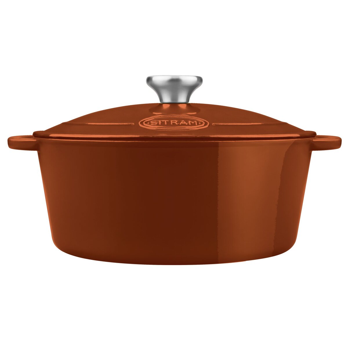 SITRAM Cocotte induction fonte d'acier recyclée ovale 4 L 27 x 21 cm ...