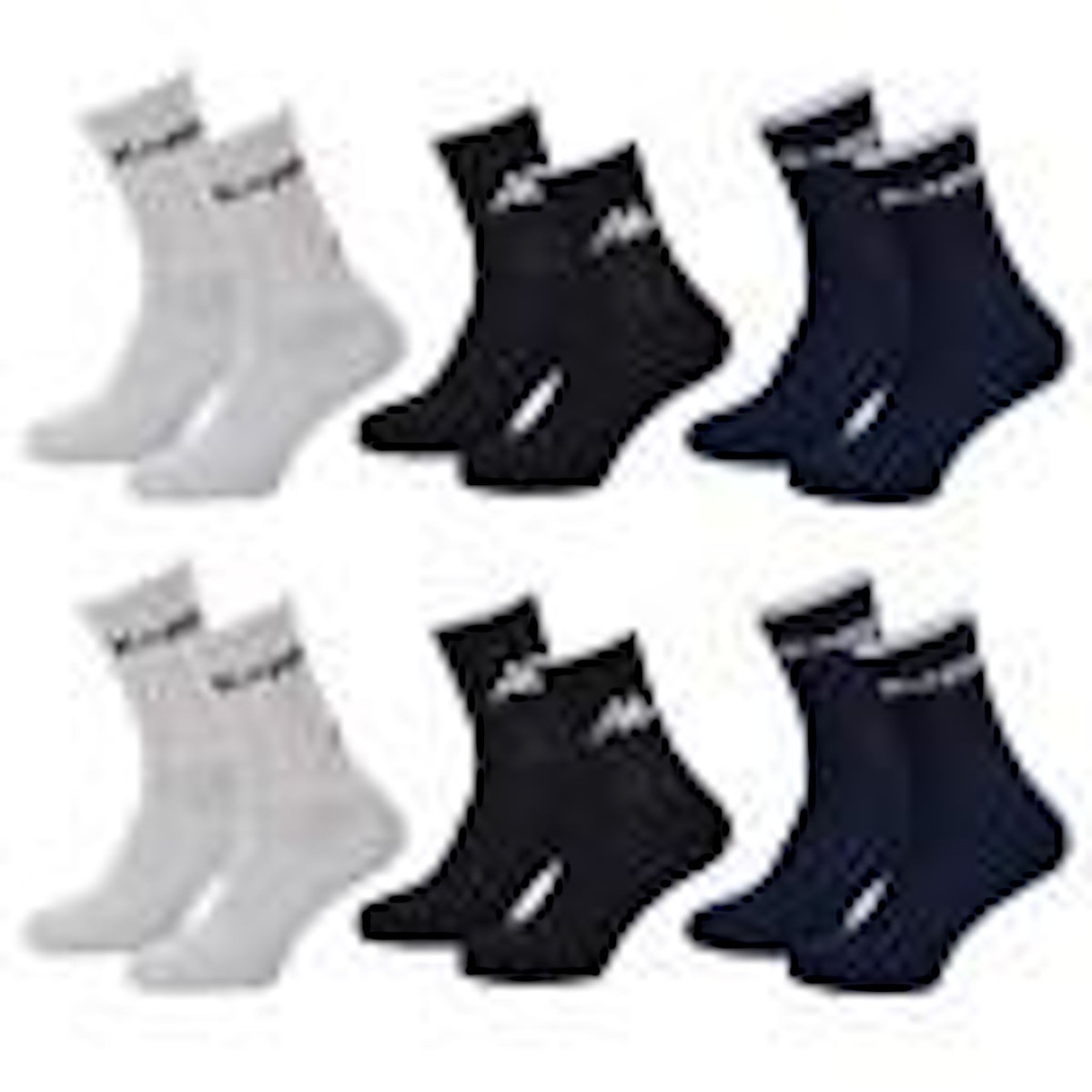 KAPPA Chaussettes Homme TENNIS KAPPA Lot de 6 pas cher - Auchan.fr