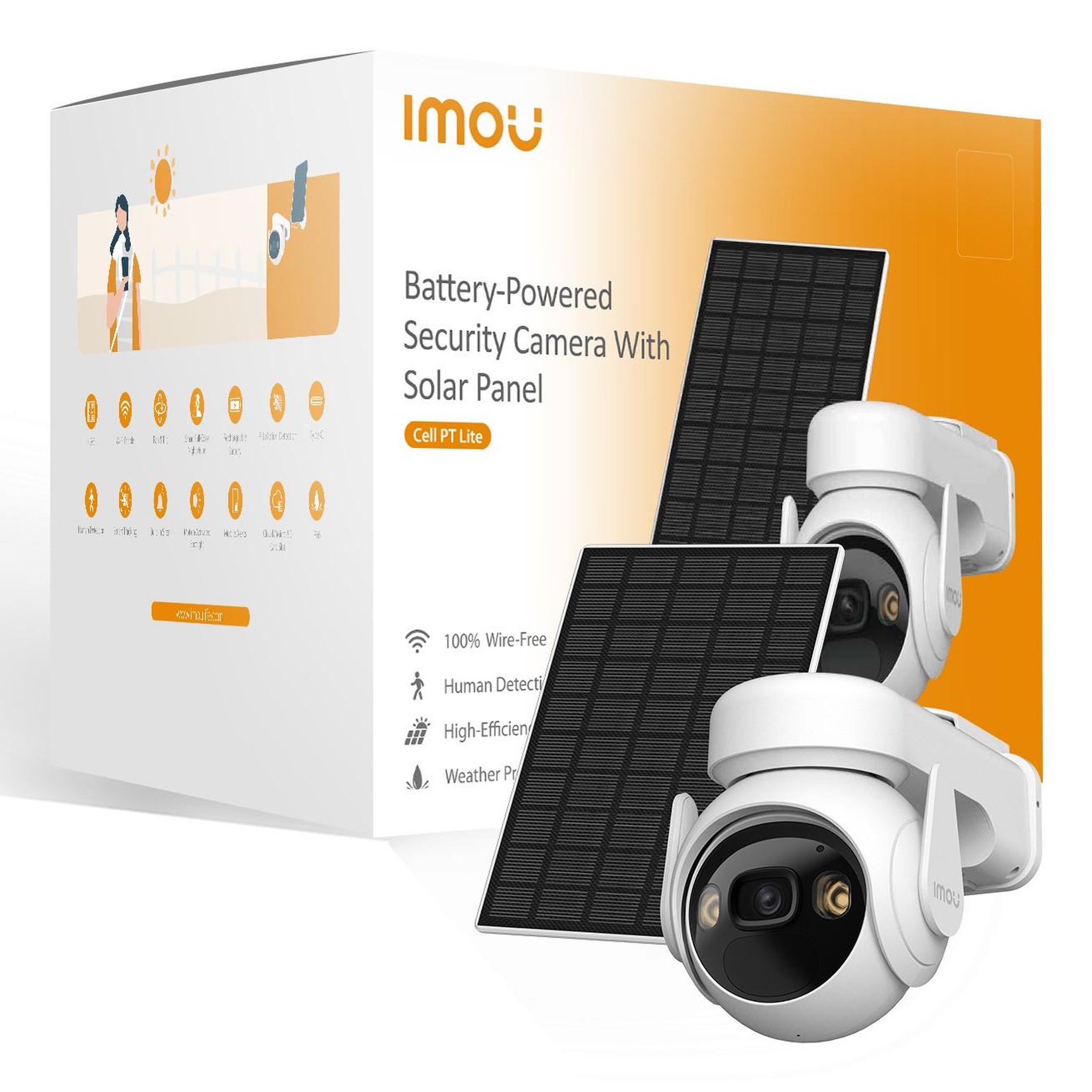 IMOU Imou Cell PT Lite Kit Tourelle Caméra de sécurité IP Extérieure ...