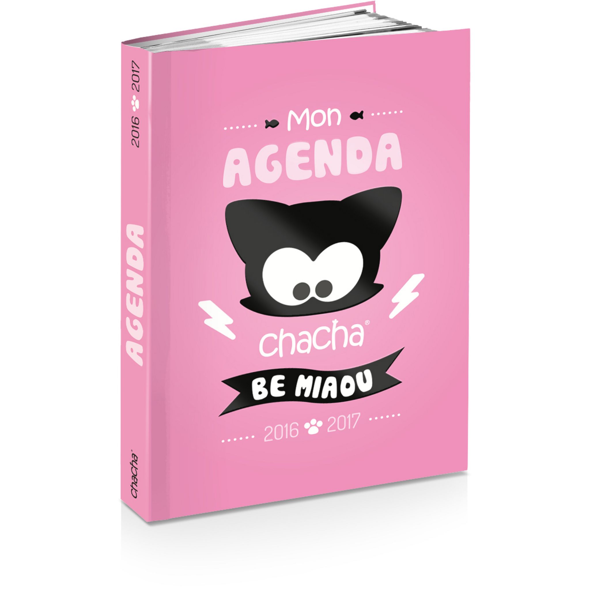 chacha Agenda 12x17cm - rose/gris pas cher - Auchan.fr