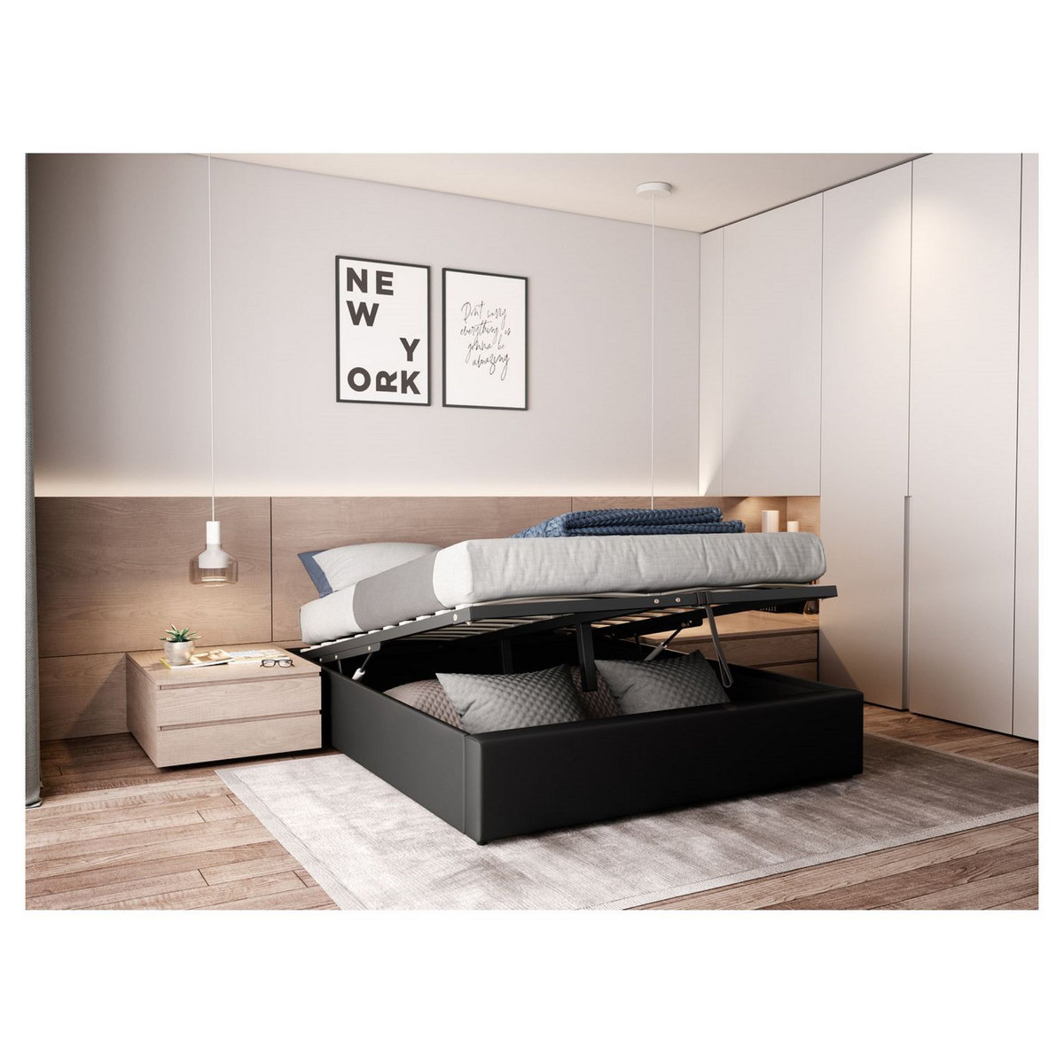 Lit 160x190 Avec Rangement