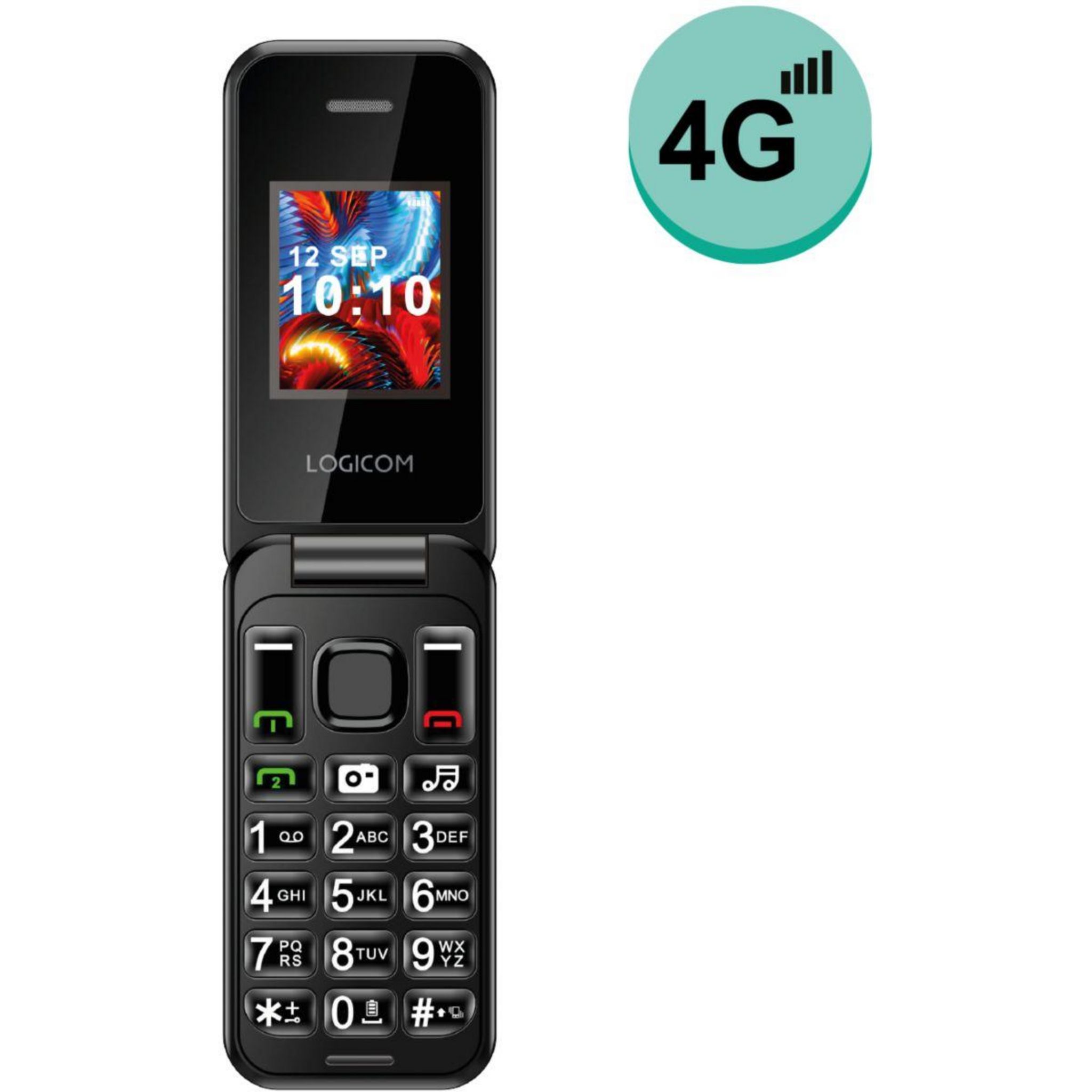Logicom Téléphone portable Fleep 450 Noir 4G pas cher - Auchan.fr