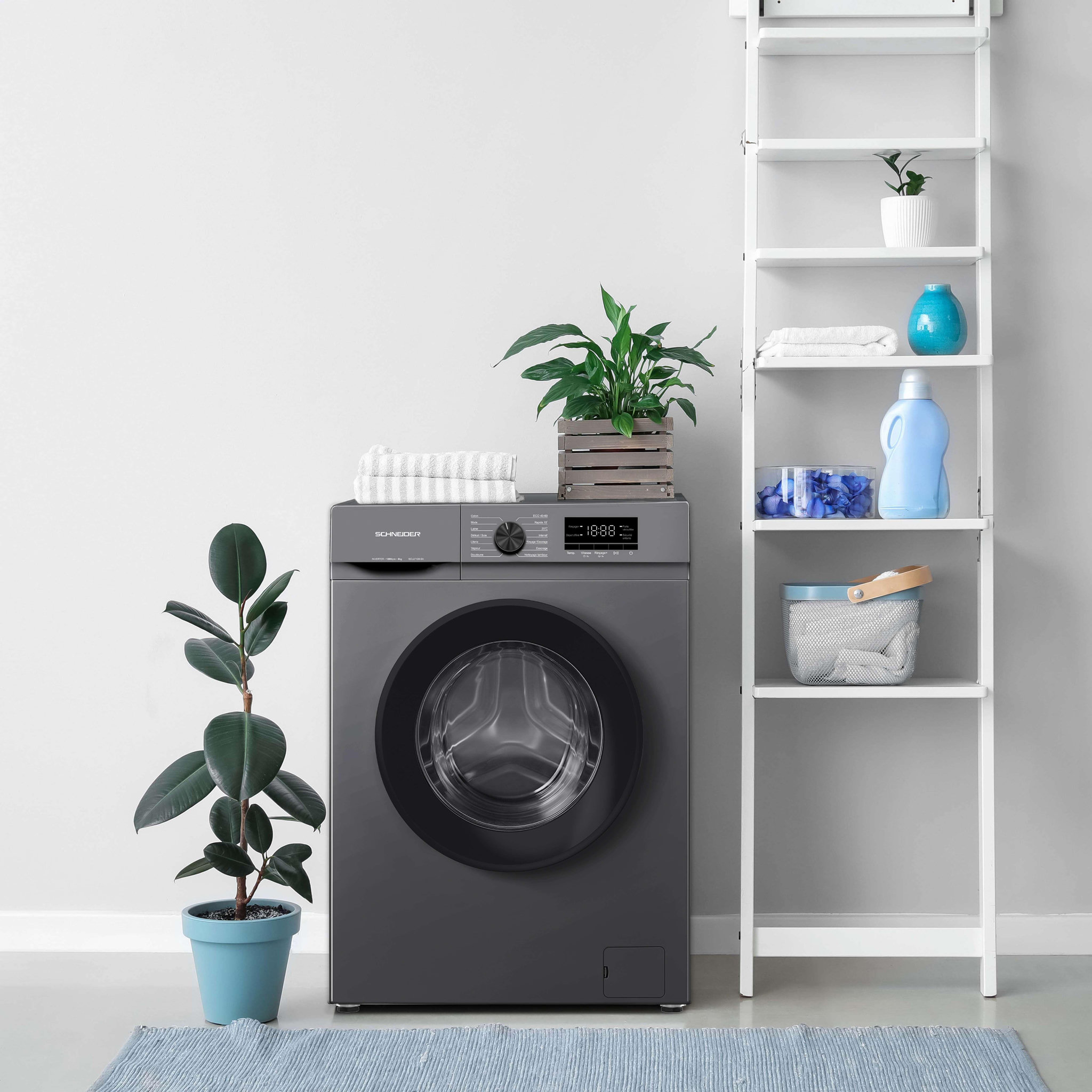 SCHNEIDER Schneider SCLLF128-SA - Lave linge frontal 8kg Silver pas ...
