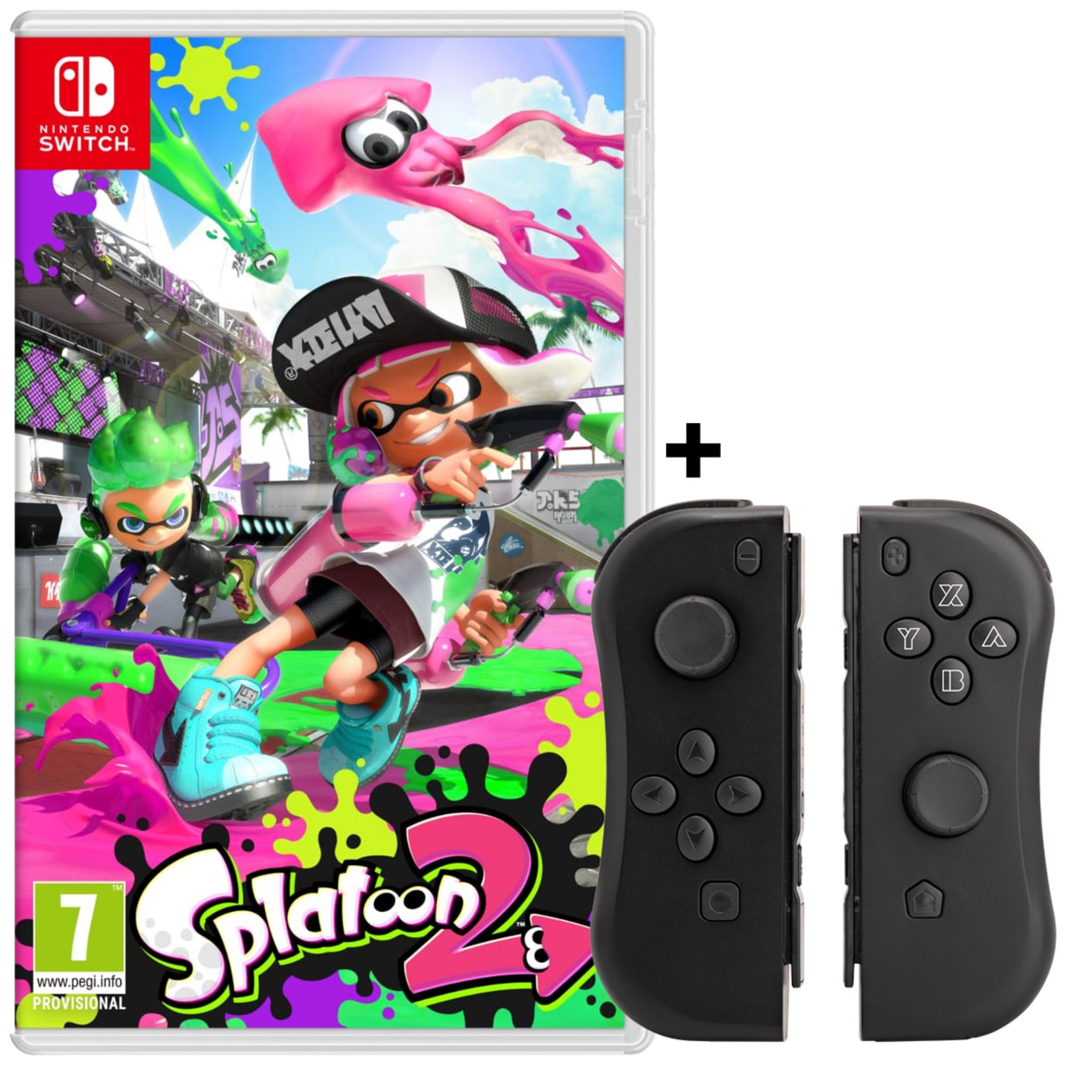 Manette iiCon Noire Nintendo Switch + Splatoon 2 pas cher - Auchan.fr