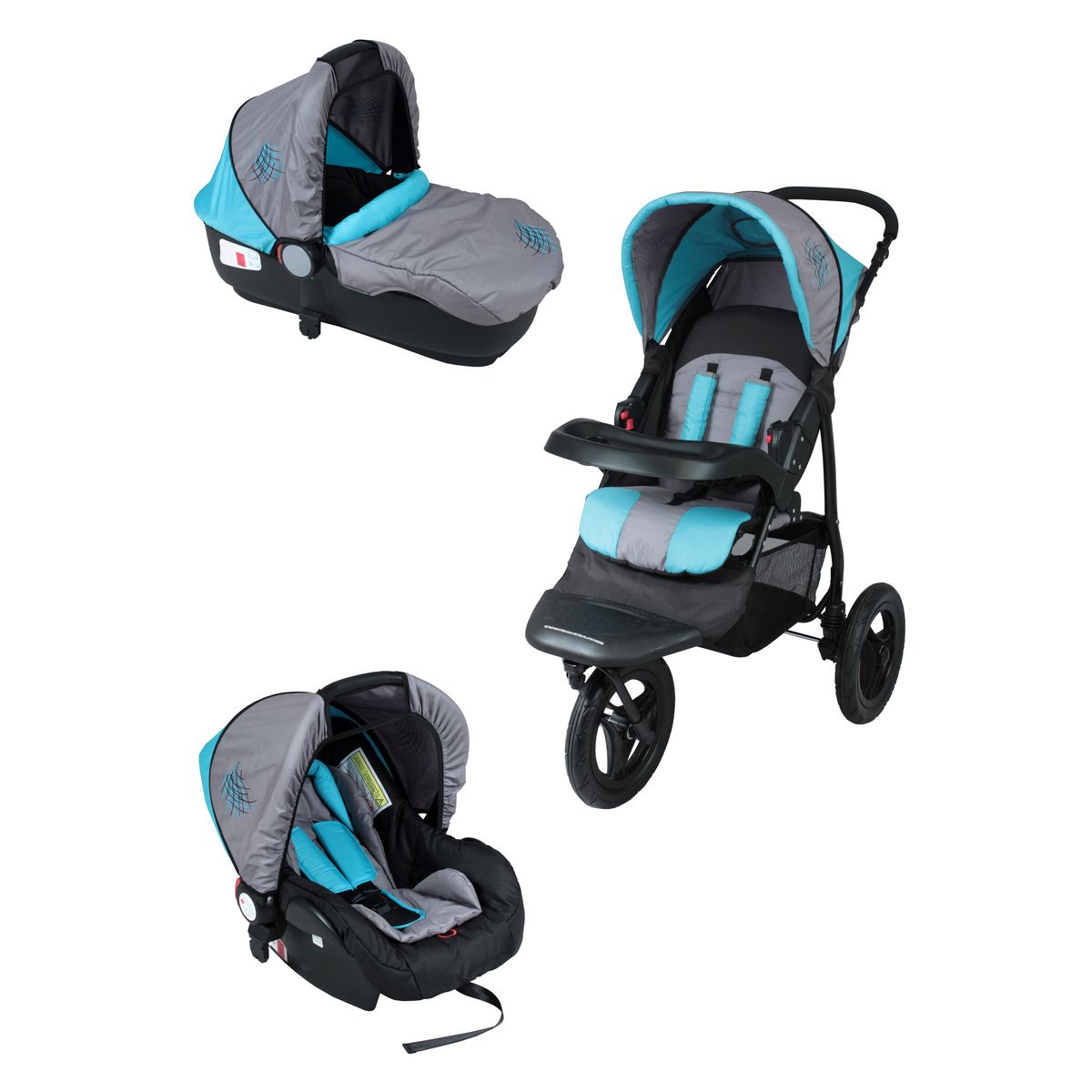 BAMBISOL Poussette combiné trio 3 roues pas cher - Auchan.fr
