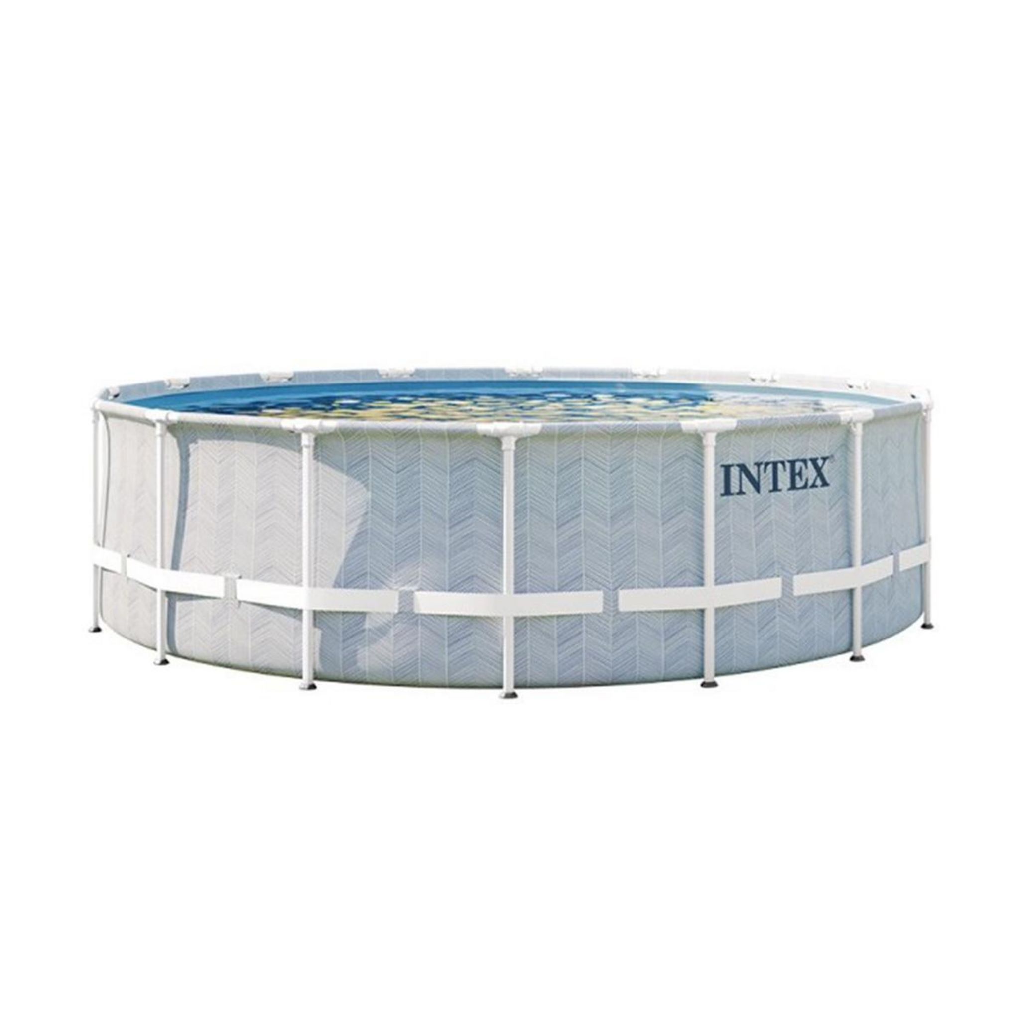 INTEX Piscine tubulaire Chevron ronde 4,88 x 1,22 m - Intex pas cher ...