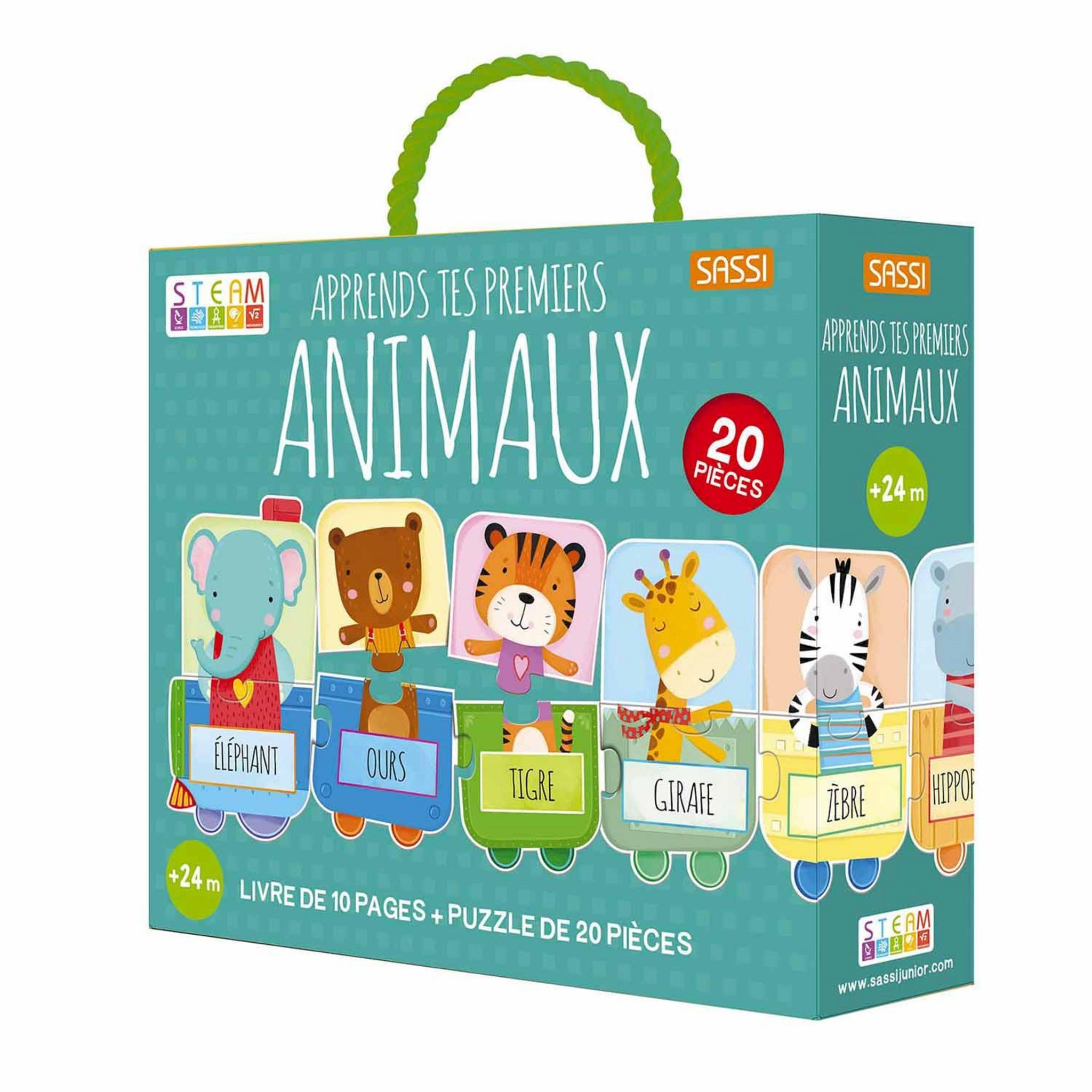 SASSI JUNIOR Puzzle & Livre, Apprends tes premiers animaux Sassi Junior ...