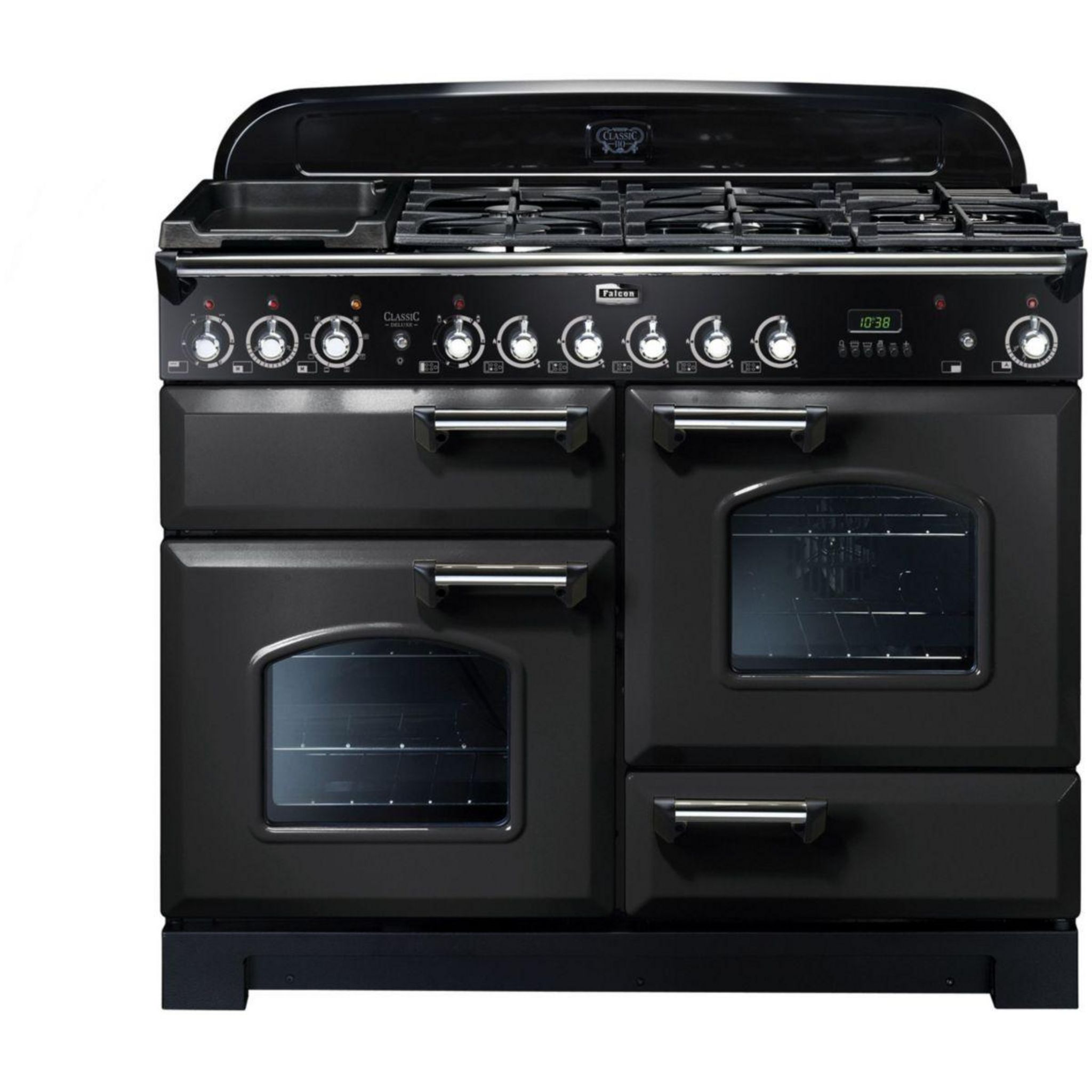 Falcon Piano de cuisson mixte CLASSIC DELUXE 110 CHARBON Mat Satiné pas ...