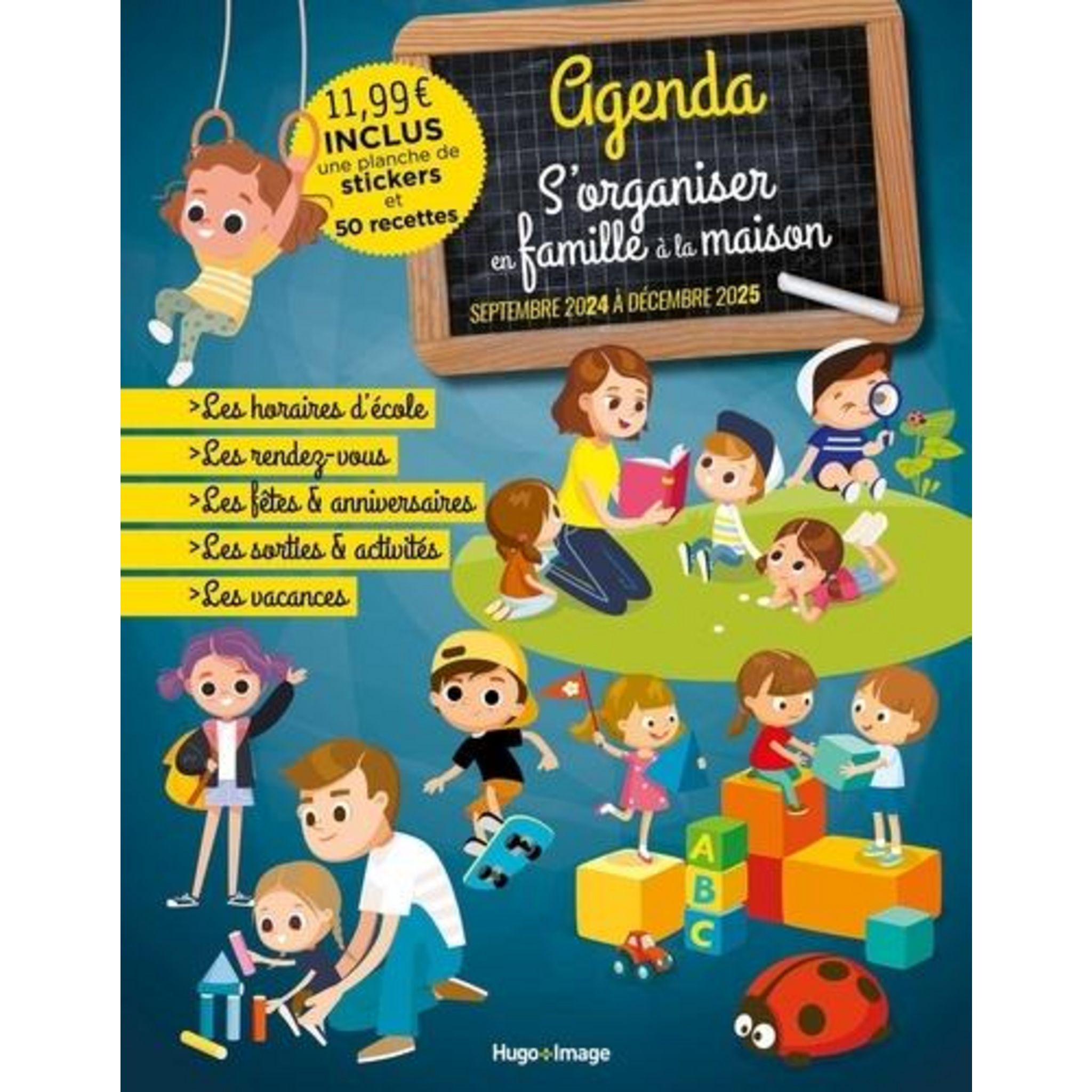 AGENDA S'ORGANISER EN FAMILLE A LA MAISON. AVEC 1 PLANCHE DE STICKERS ...