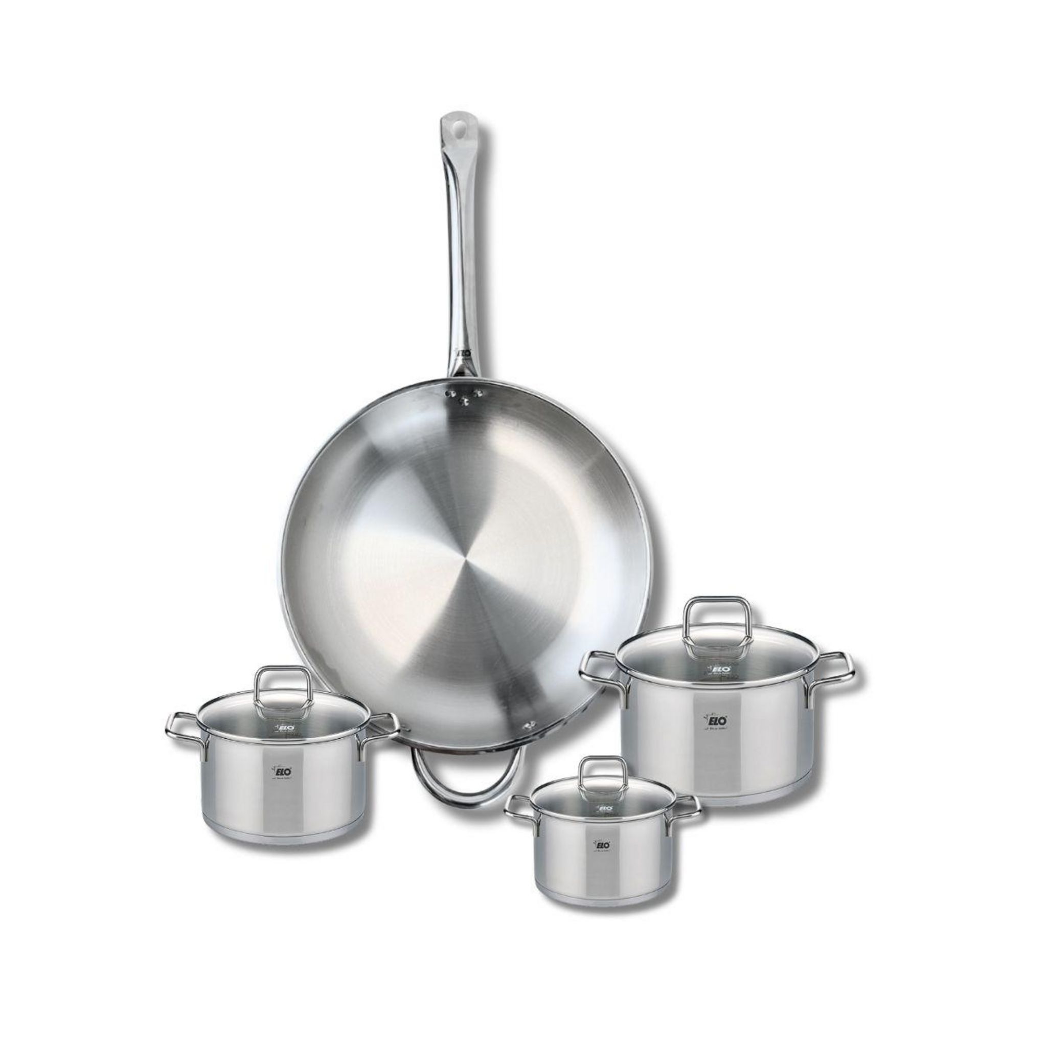 ELO Ensemble de 1 Poêle de cuisson 32 cm et 3 faitouts 12, 14 et 16 cm Elo Profi Citrin pas cher ...