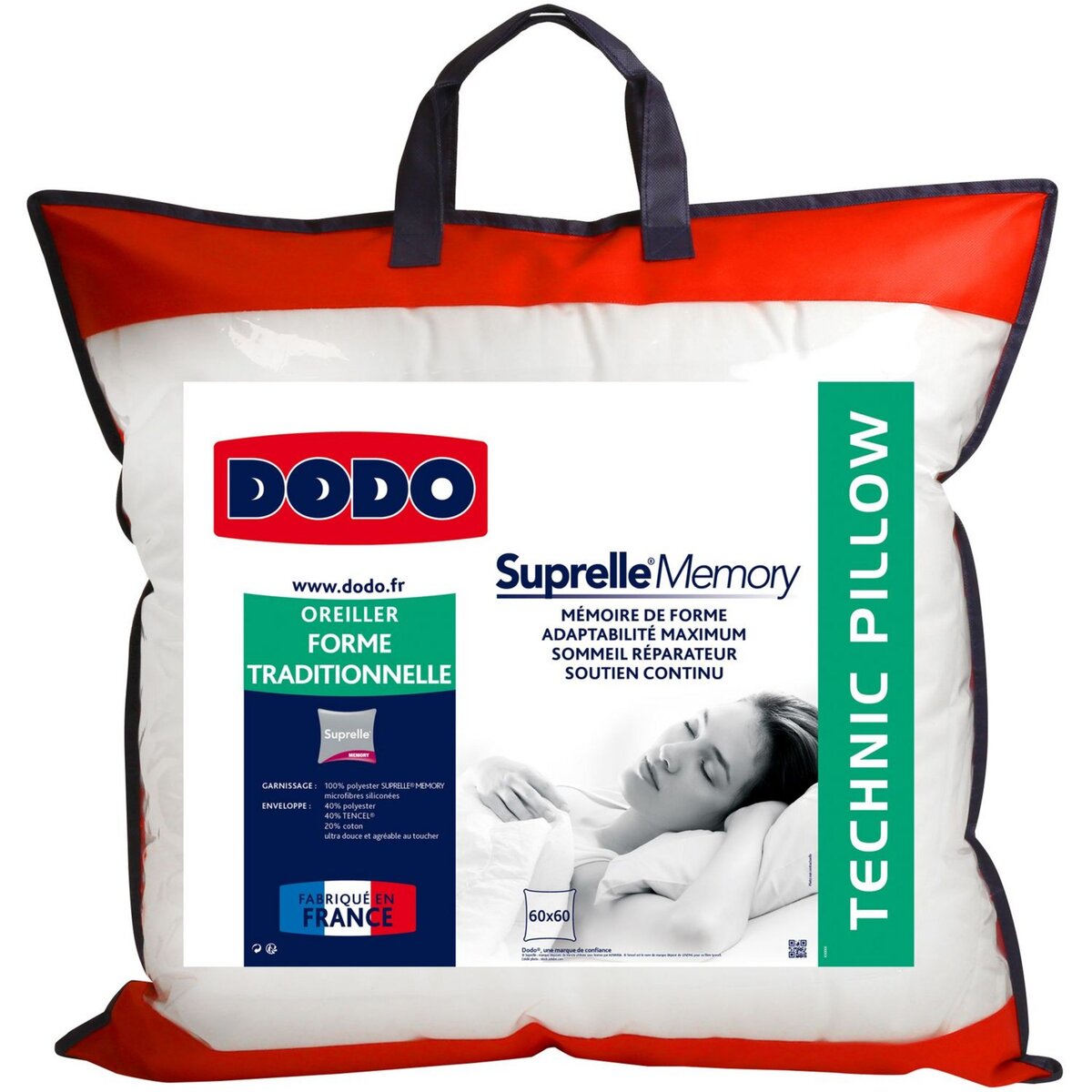 DODO Oreiller DODO SUPRELLE MEMORY 1050 g pas cher - Auchan.fr