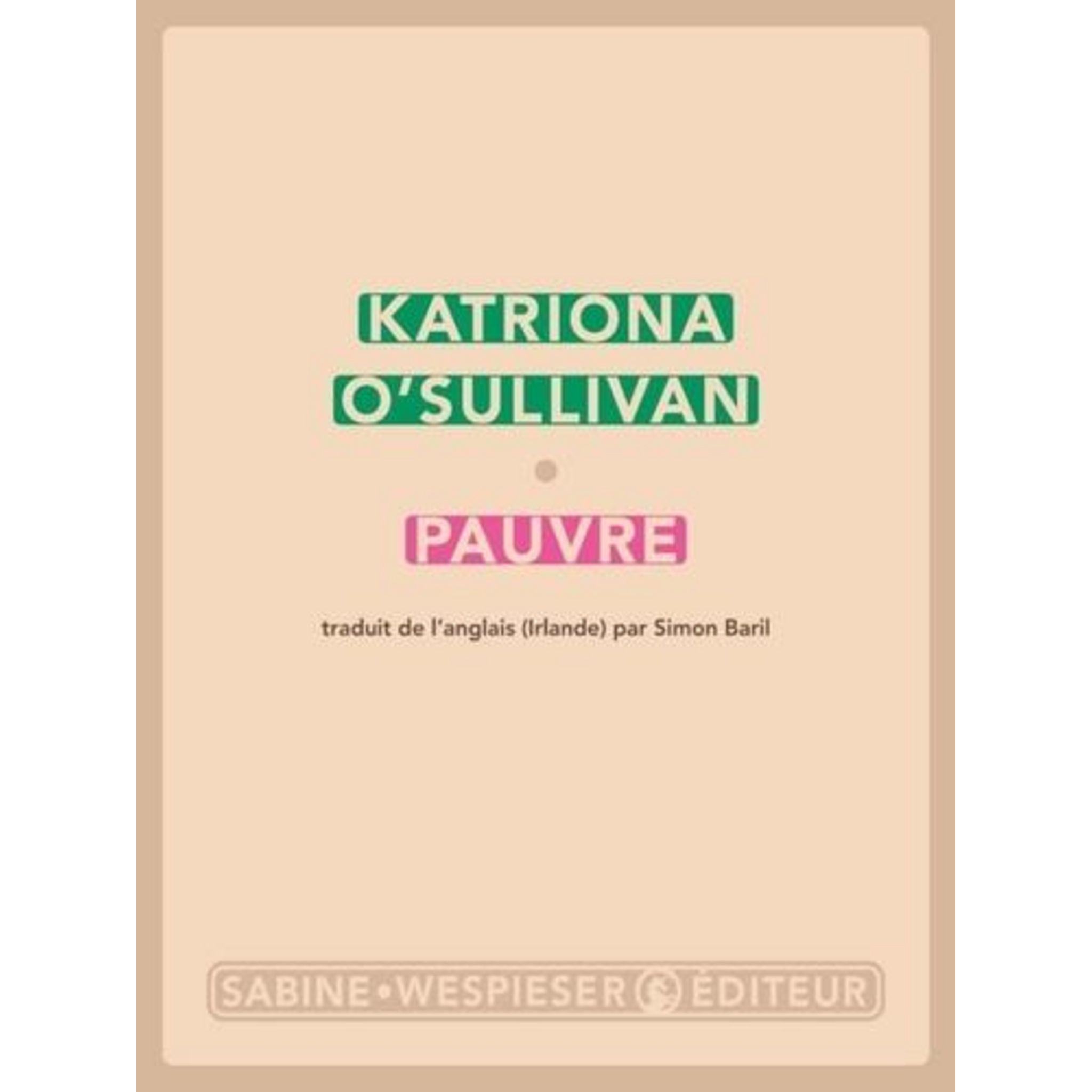 PAUVRE, O'Sullivan Katriona pas cher - Auchan.fr