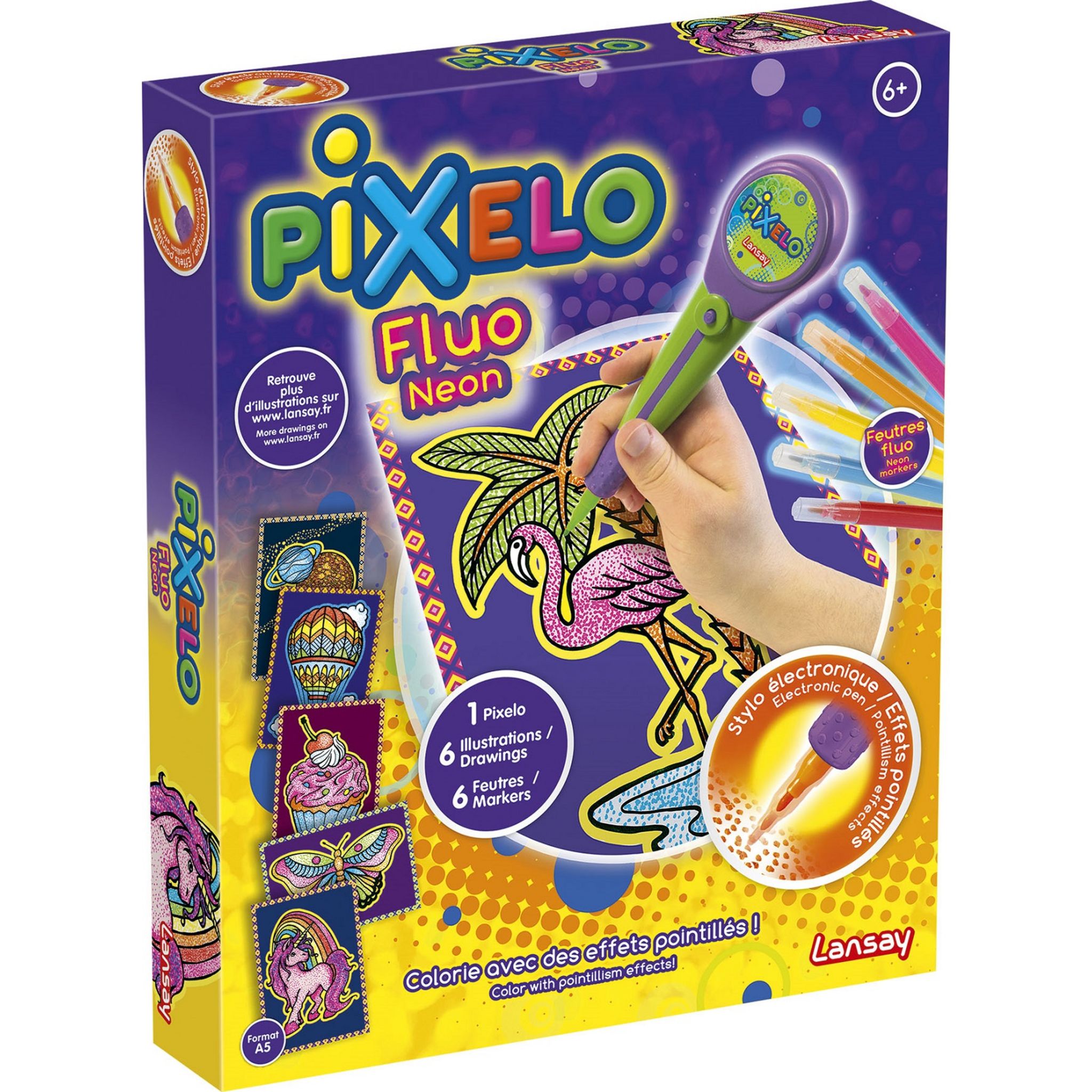 LANSAY Pixelo coffret fluo pas cher - Auchan.fr