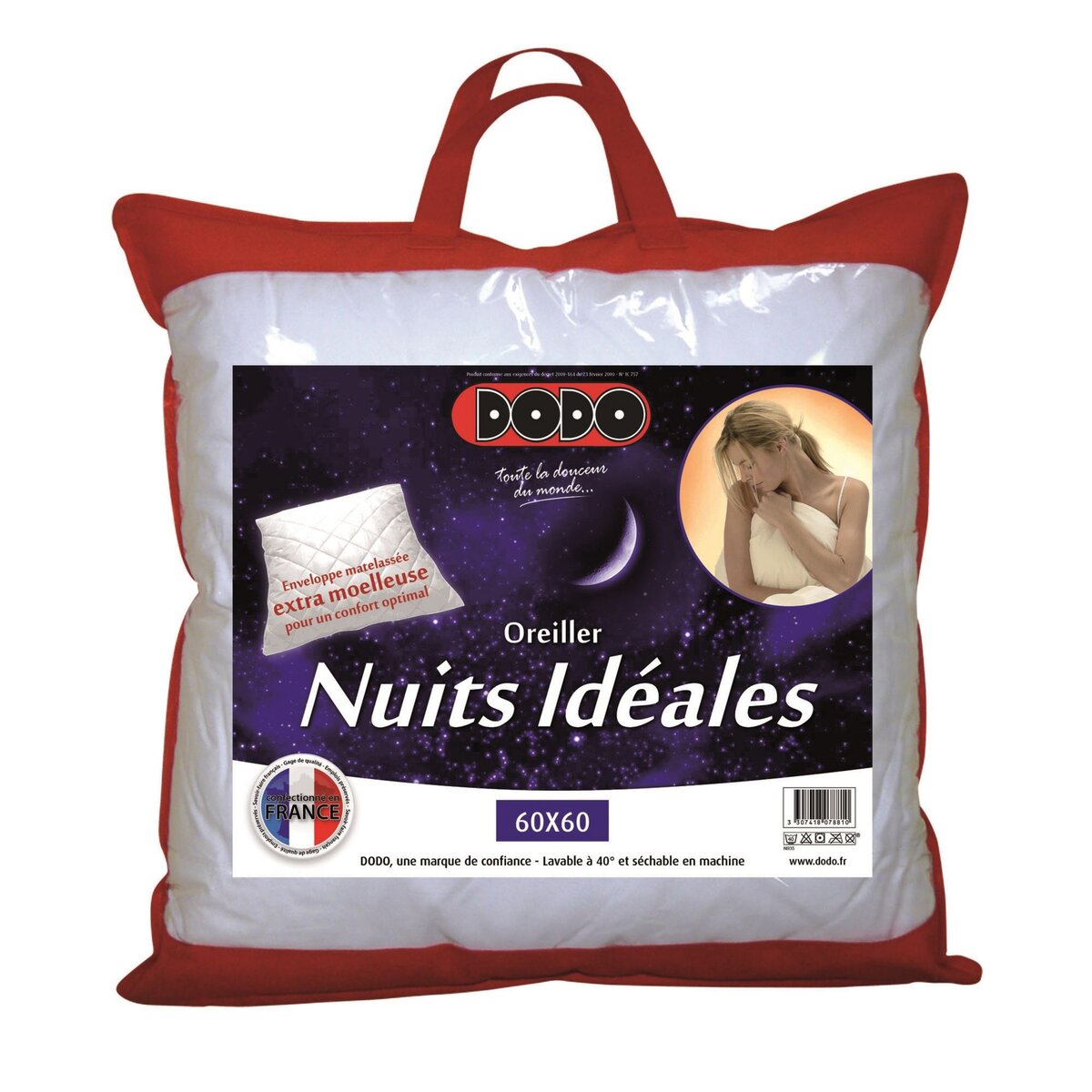 DODO Oreiller moelleux matelassé DODO NUITS IDEALES pas cher - Auchan.fr
