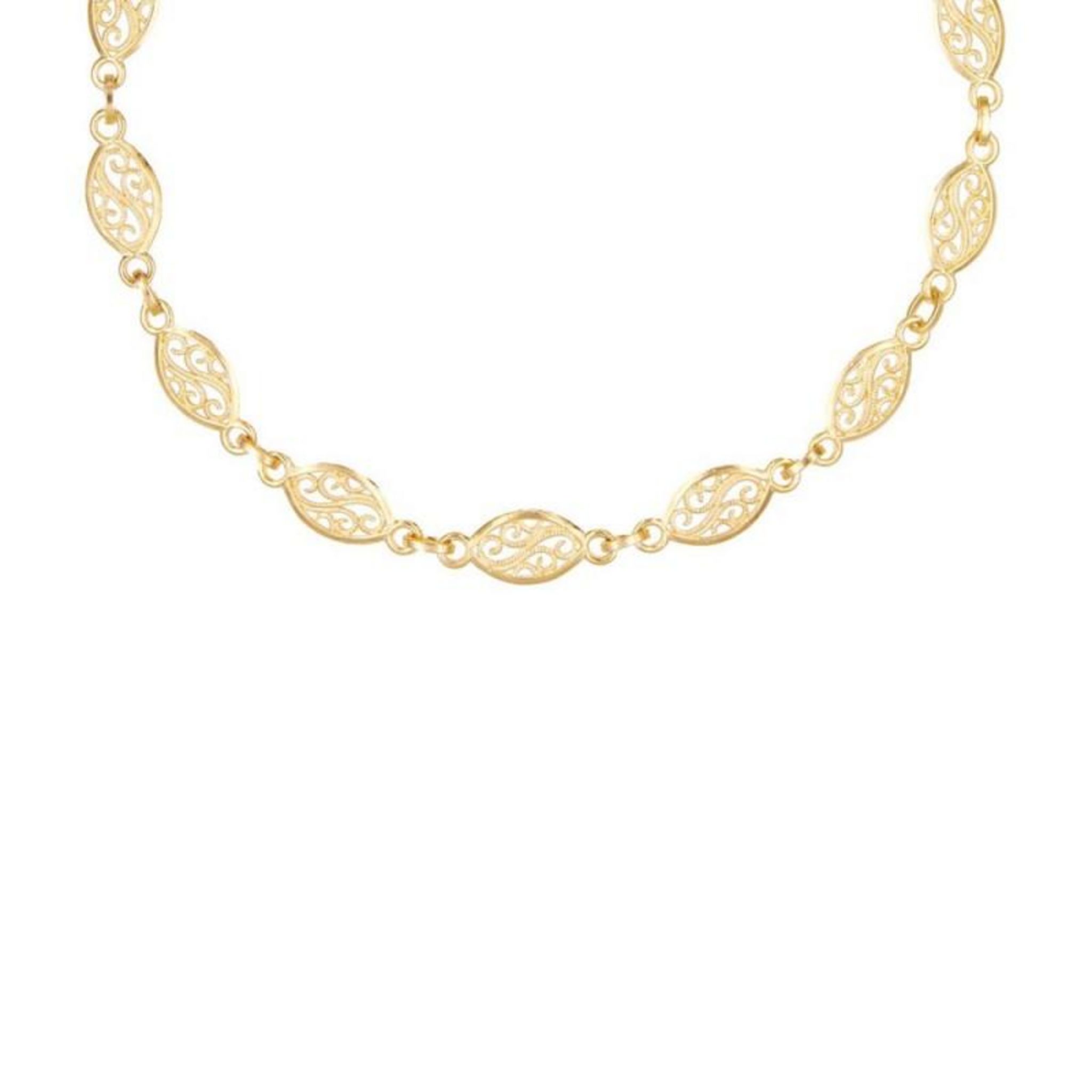 L'ATELIER D'AZUR Collier Or Jaune Maille Filigrane - Femme pas cher ...