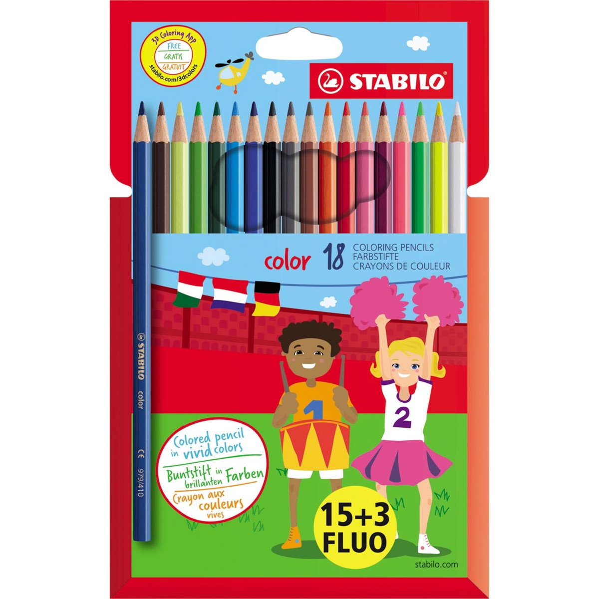 STABILO lot de 15 feutres Color Fluo + 3 gratuits pas cher - Auchan.fr