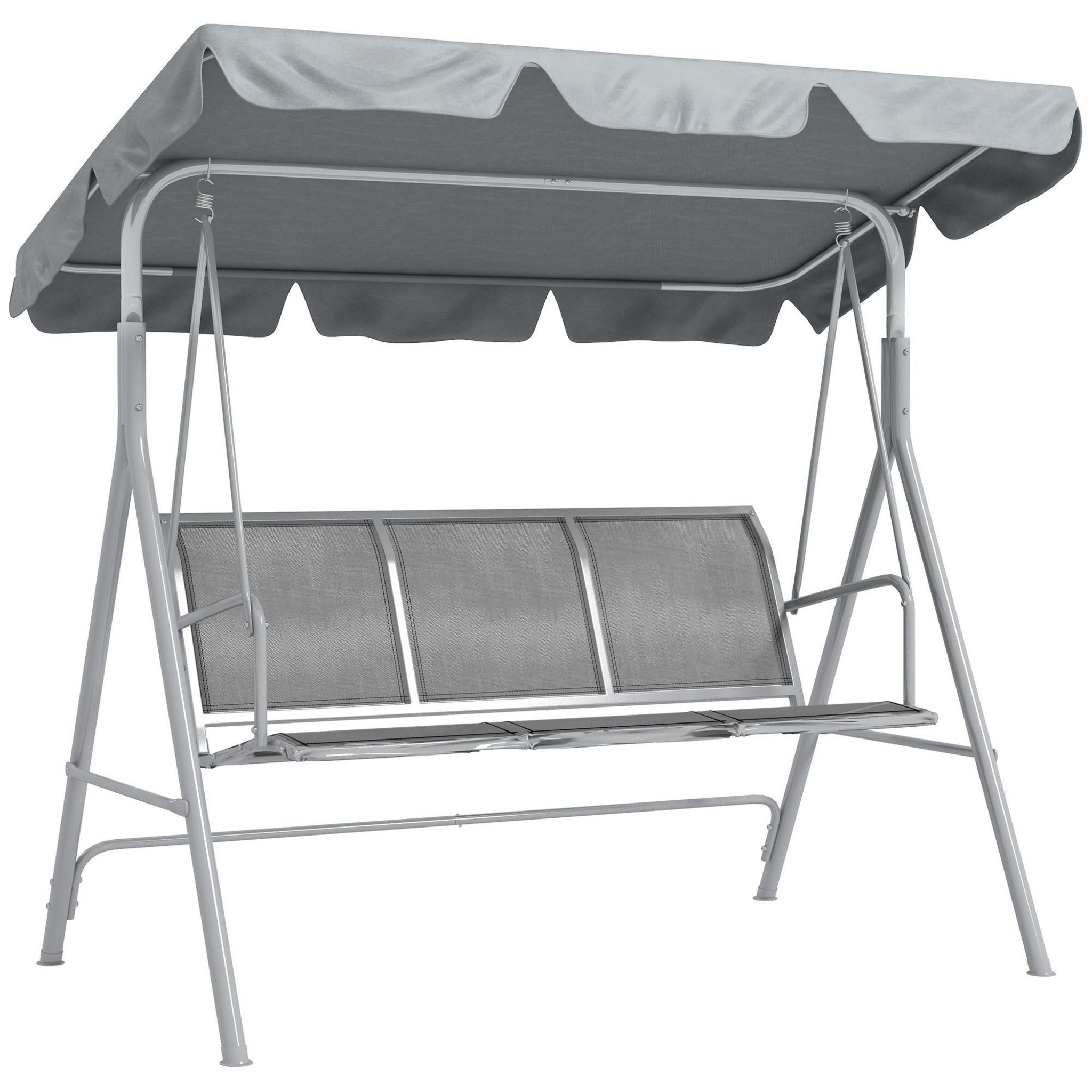 OUTSUNNY Balancelle de jardin 3 places grand confort toit ...