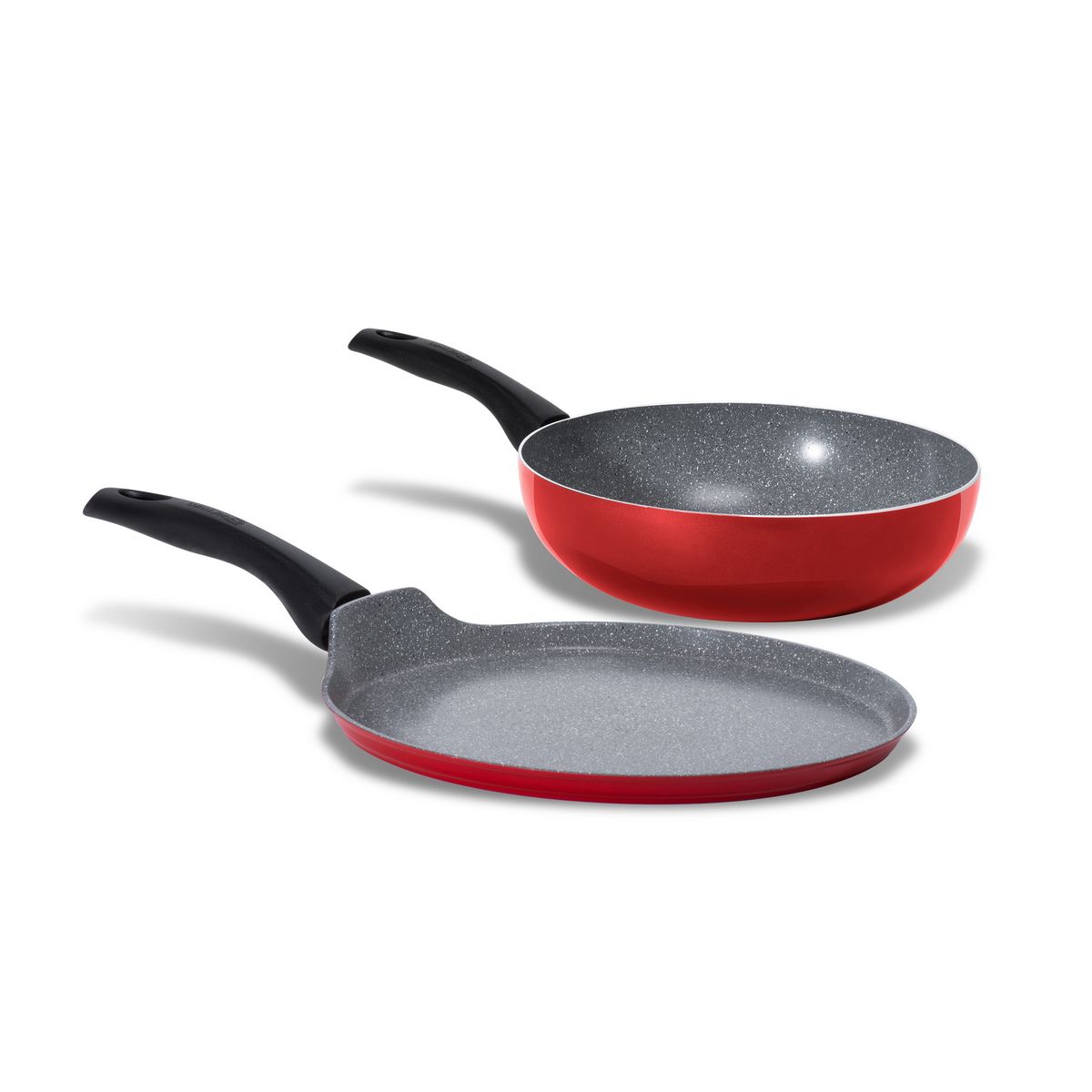 BIALETTI Set poêle wok et crépière Rouge 28 cm pas cher - Auchan.fr
