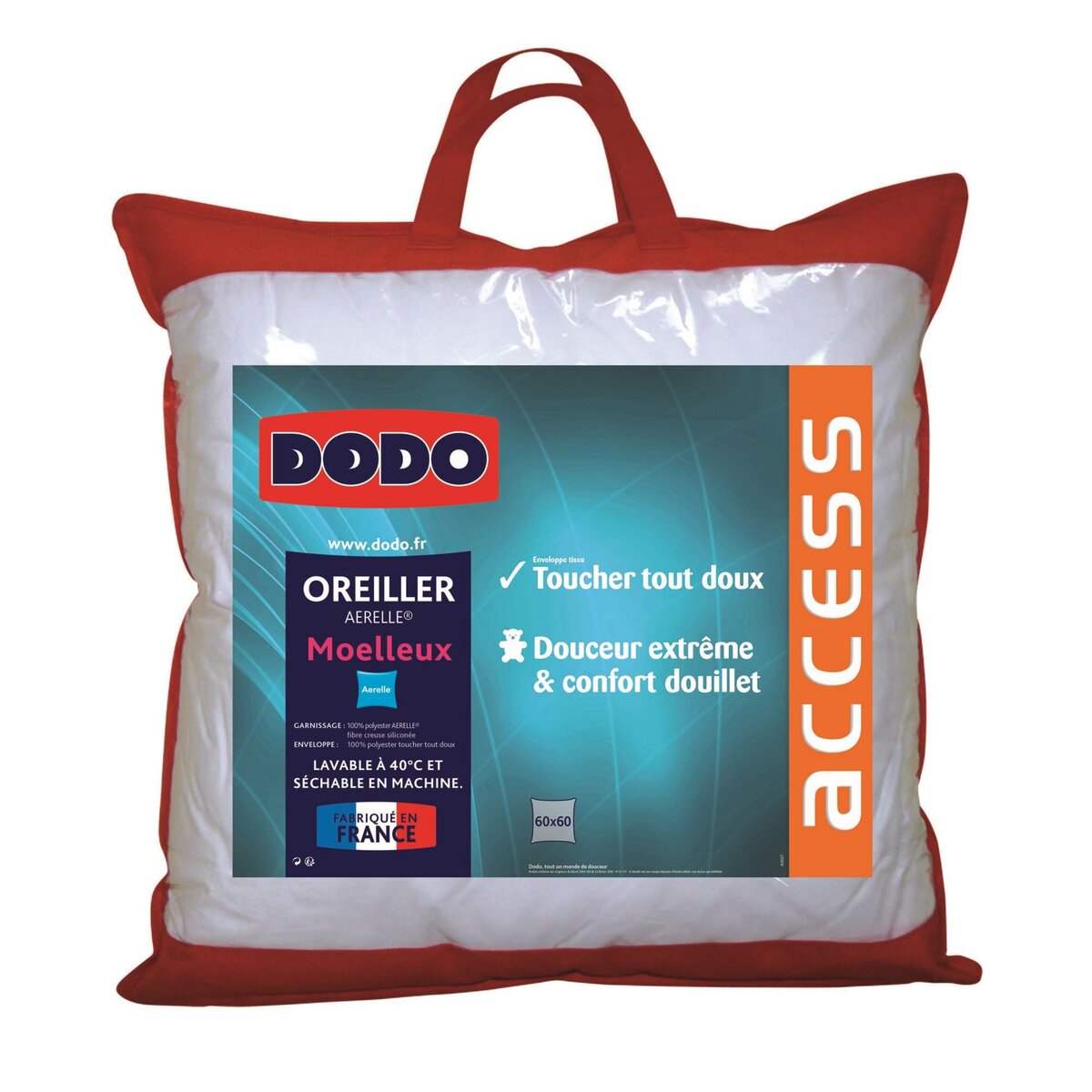 DODO Oreiller moelleux polyester ACCESS AERELLE pas cher - Auchan.fr