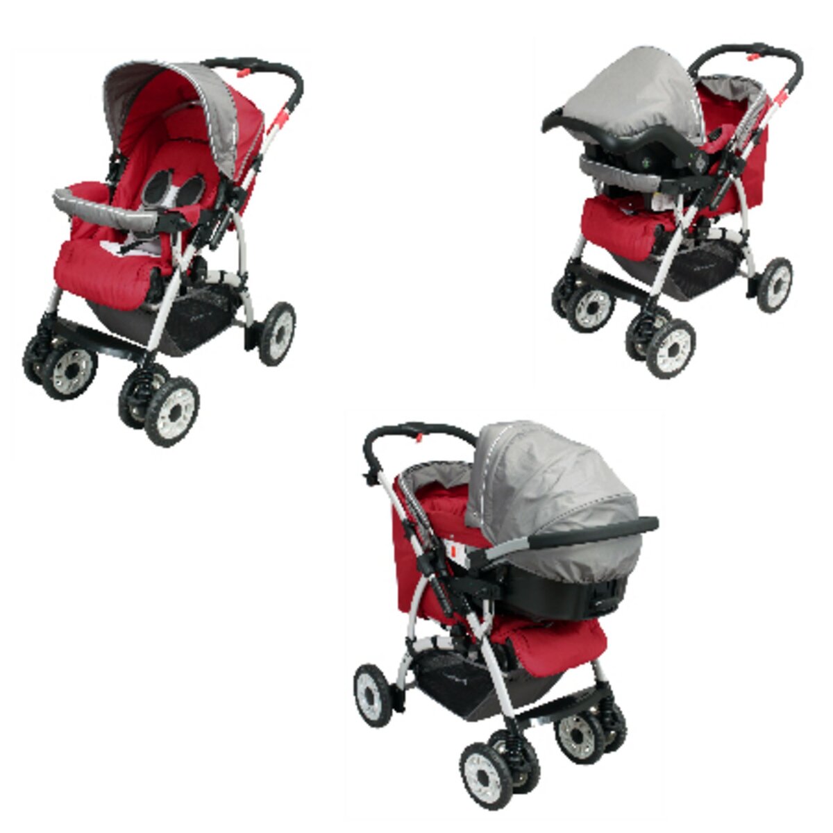 BAMBISOL Poussette combiné trio Rubis pas cher - Auchan.fr