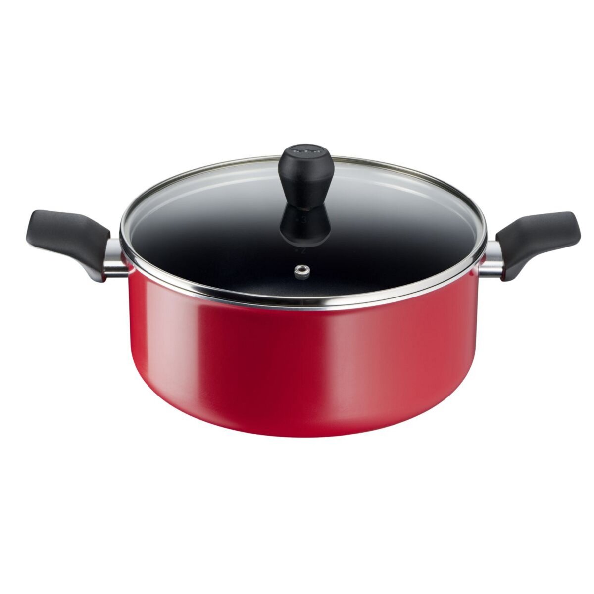 TEFAL Faitout 24cm en aluminium EASY SERIES ROUGE pas cher - Auchan.fr