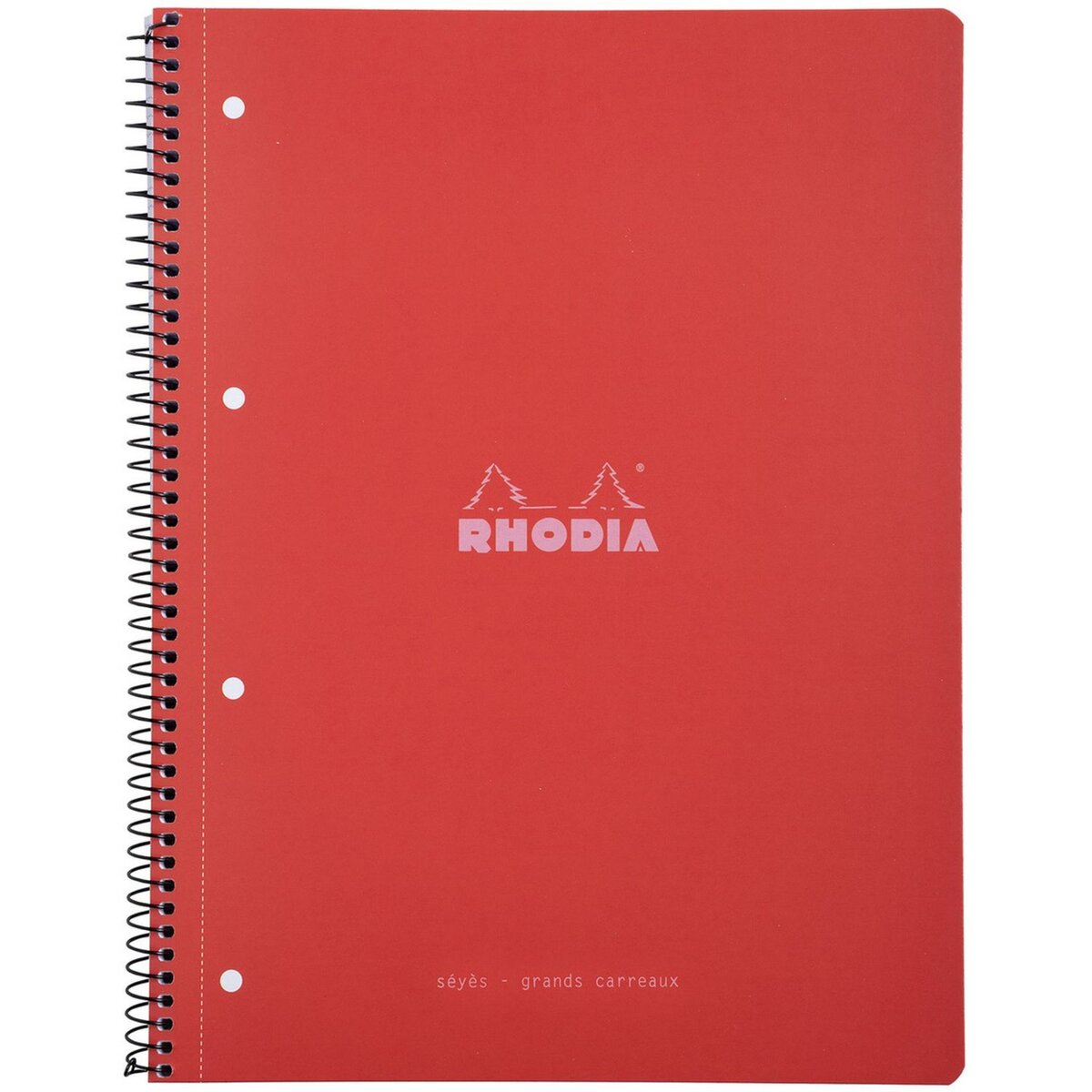 RHODIA Cahier 29,5x22,3 cm 160 pages à spirales grands carreaux seyes ...
