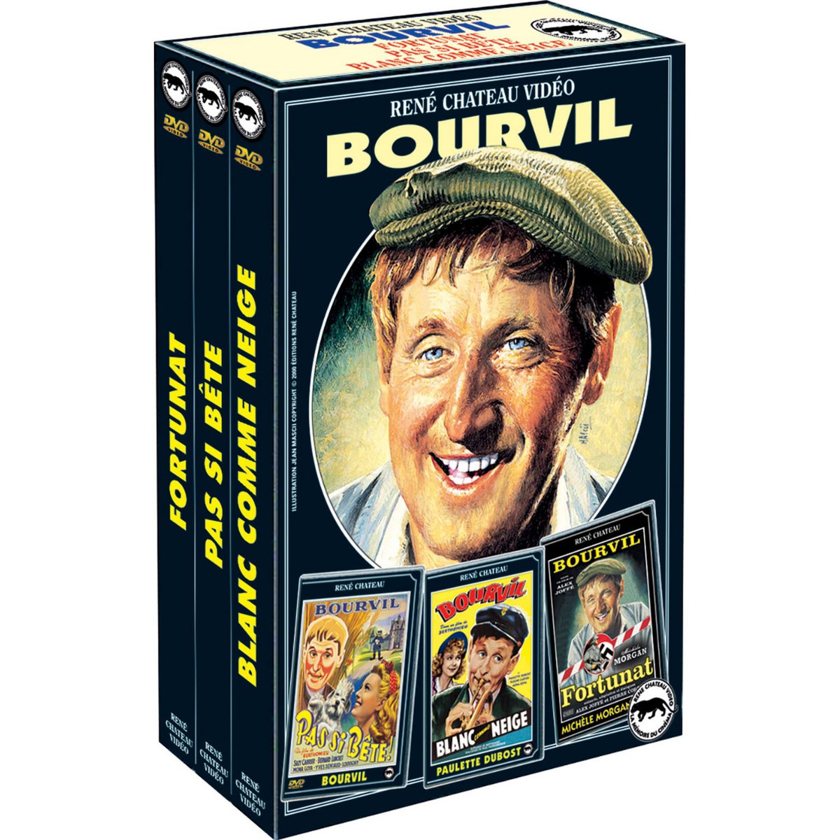 Coffret Bourvil 3 films Fortunat, Pas si bête, Blanc comme neige pas ...