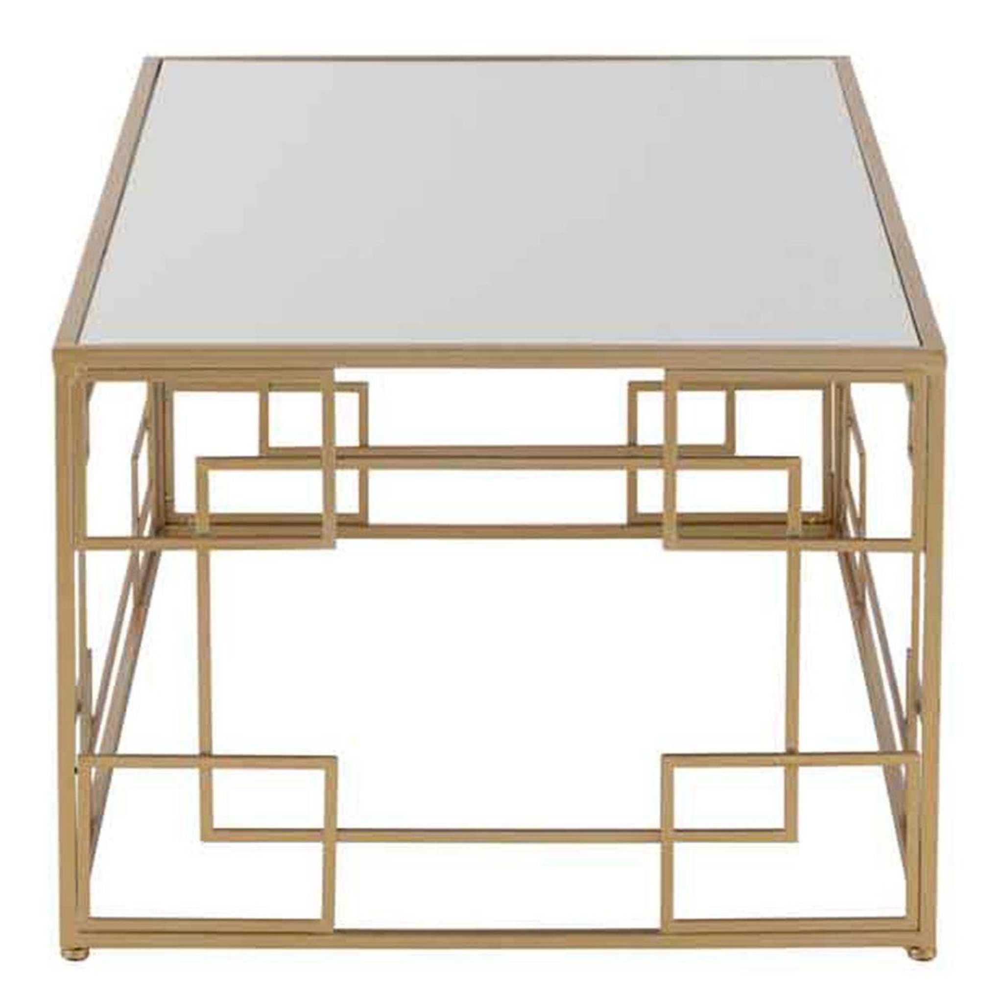 J-LINE Table Basse Design Ridao 120cm Or pas cher - Auchan.fr