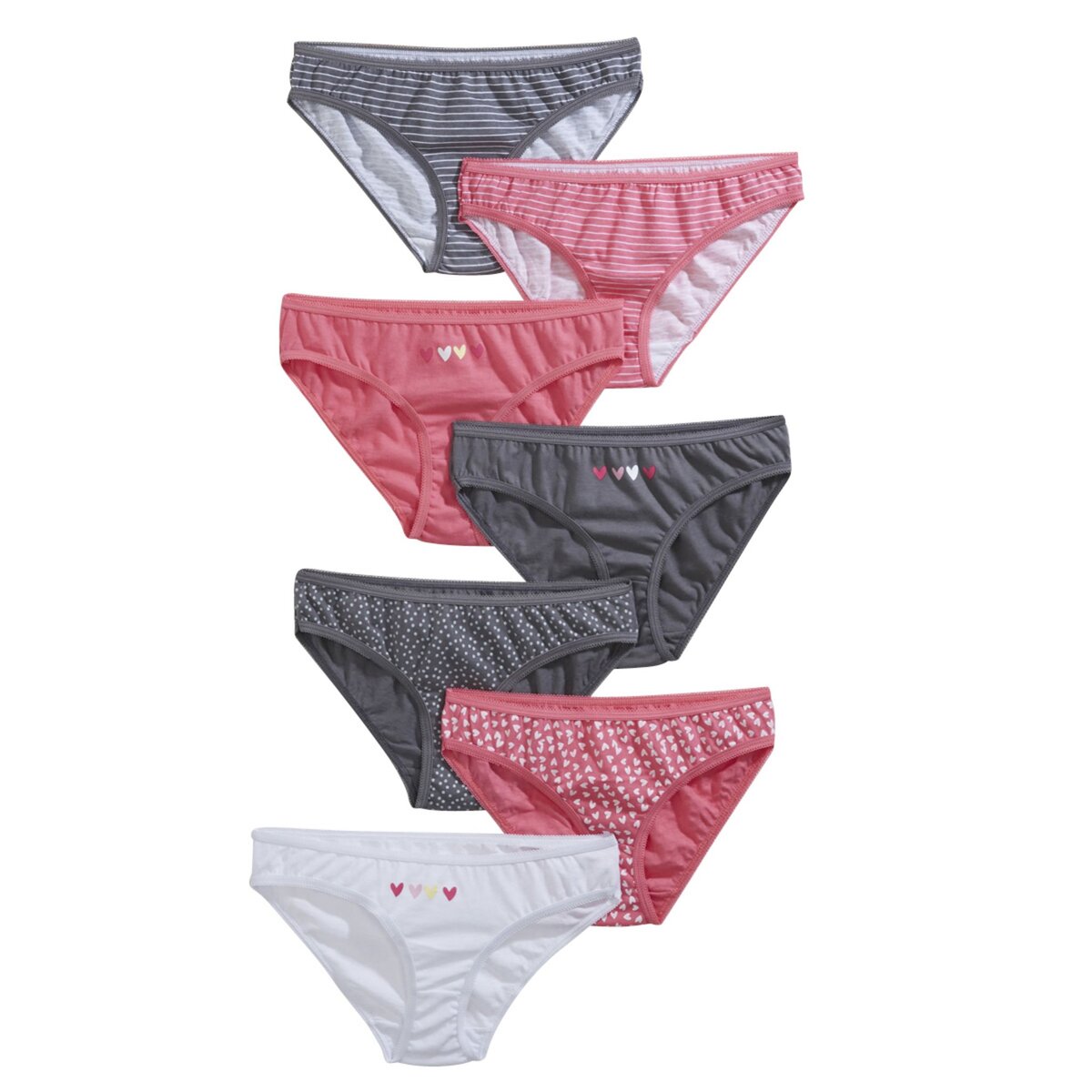 IN EXTENSO Lot de 7 slips fantaisies Fille pas cher - Auchan.fr