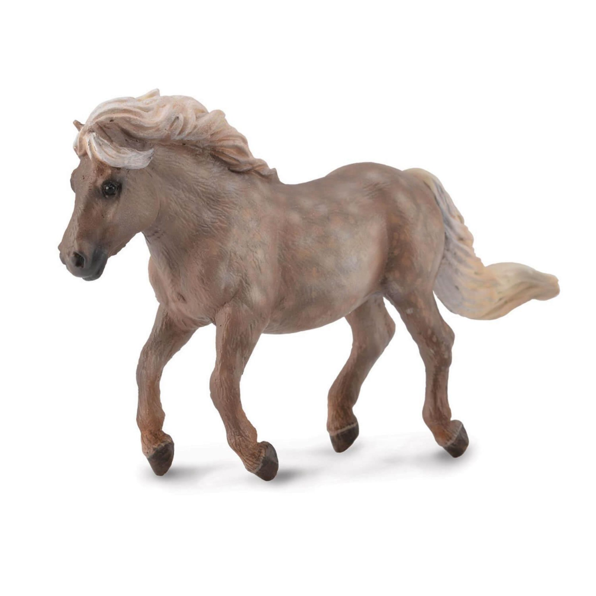 Figurines Collecta Figurine Cheval : Shetland Pony Argent Grison pas ...