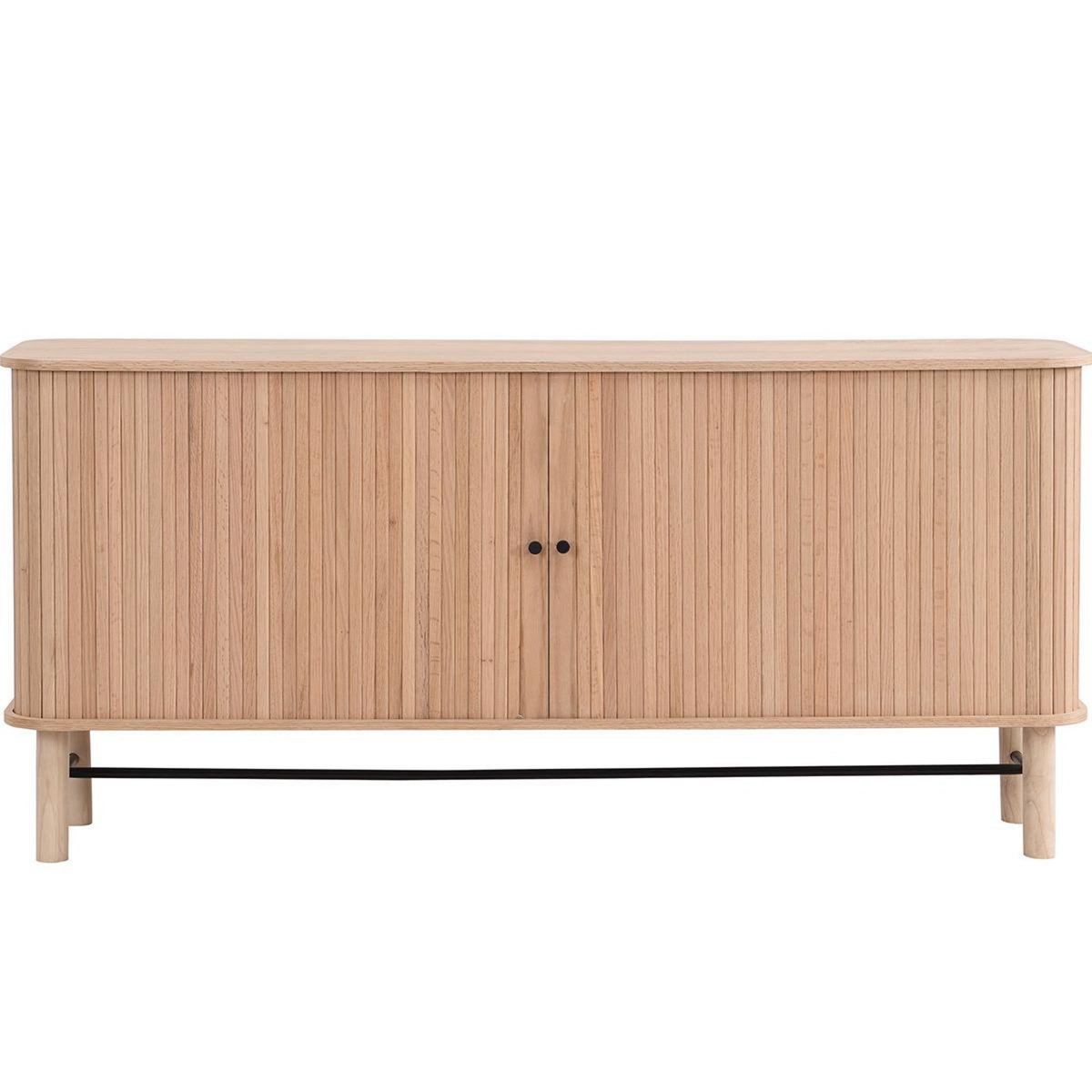 HOMIFAB Buffet à portes coulissantes bois 160 cm - Lino pas cher ...