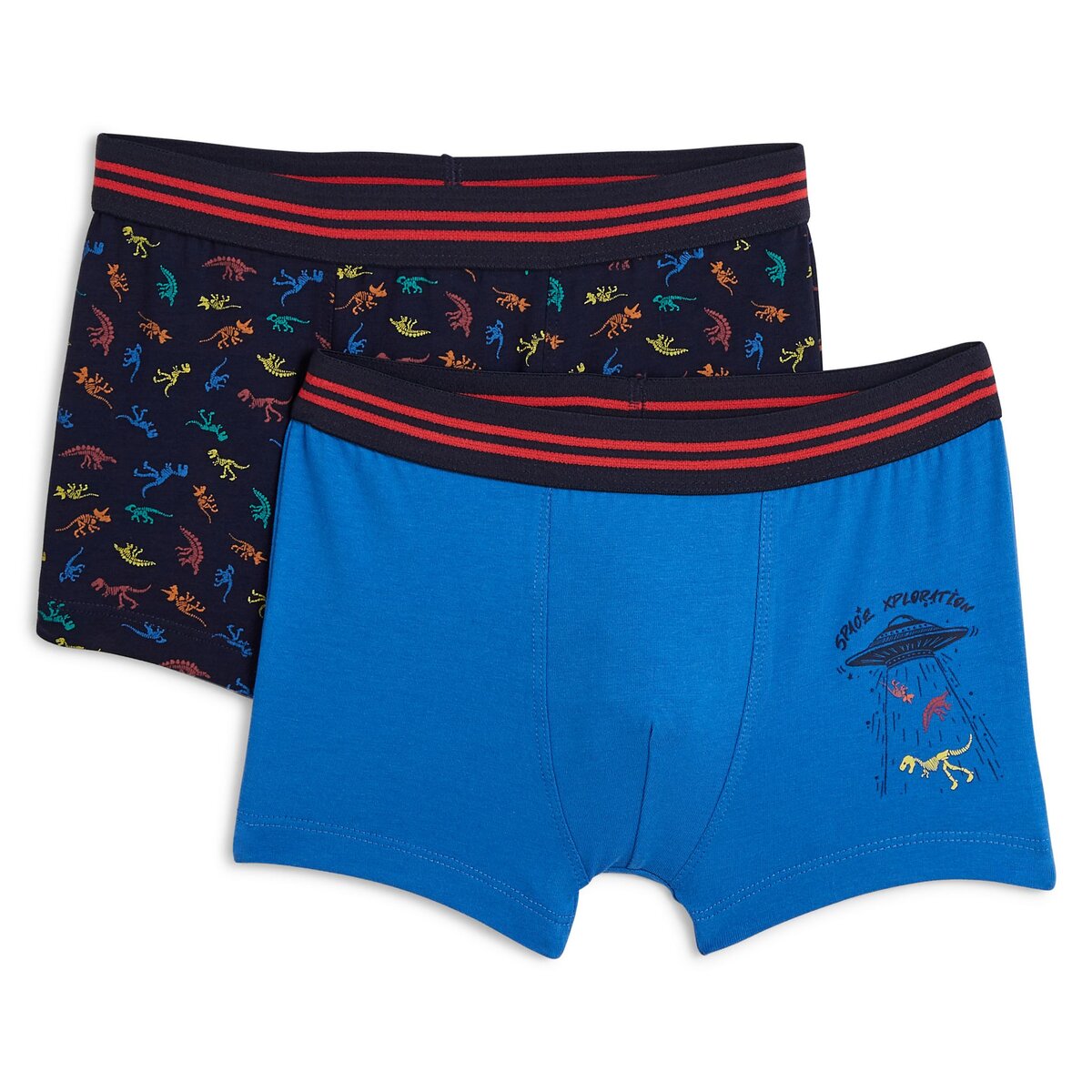 INEXTENSO Lot de 2 boxers dinosaures garçon pas cher - Auchan.fr