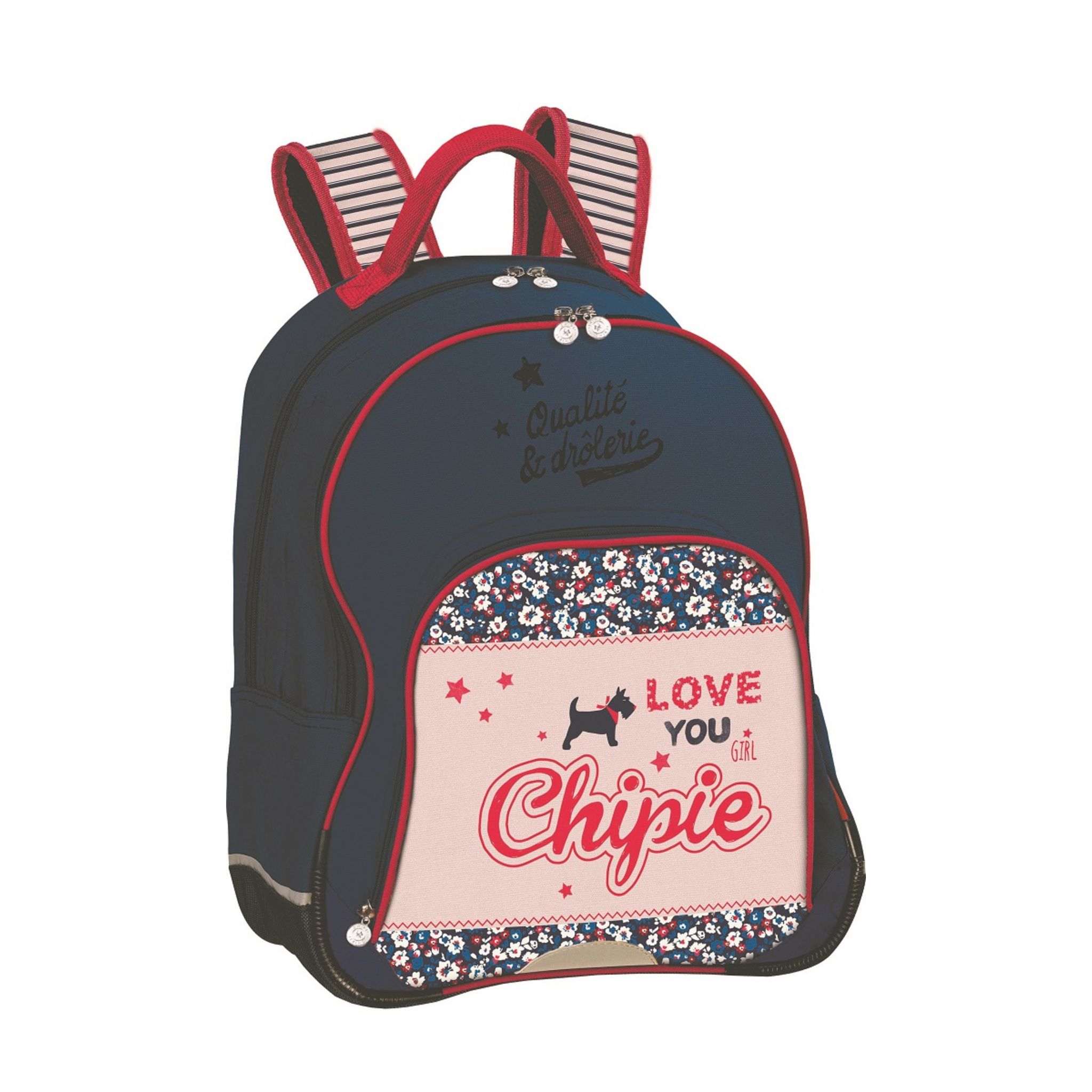 CHIPIE Sac à dos 2 compartiments Chipie Ecru et bleu pas cher - Auchan.fr