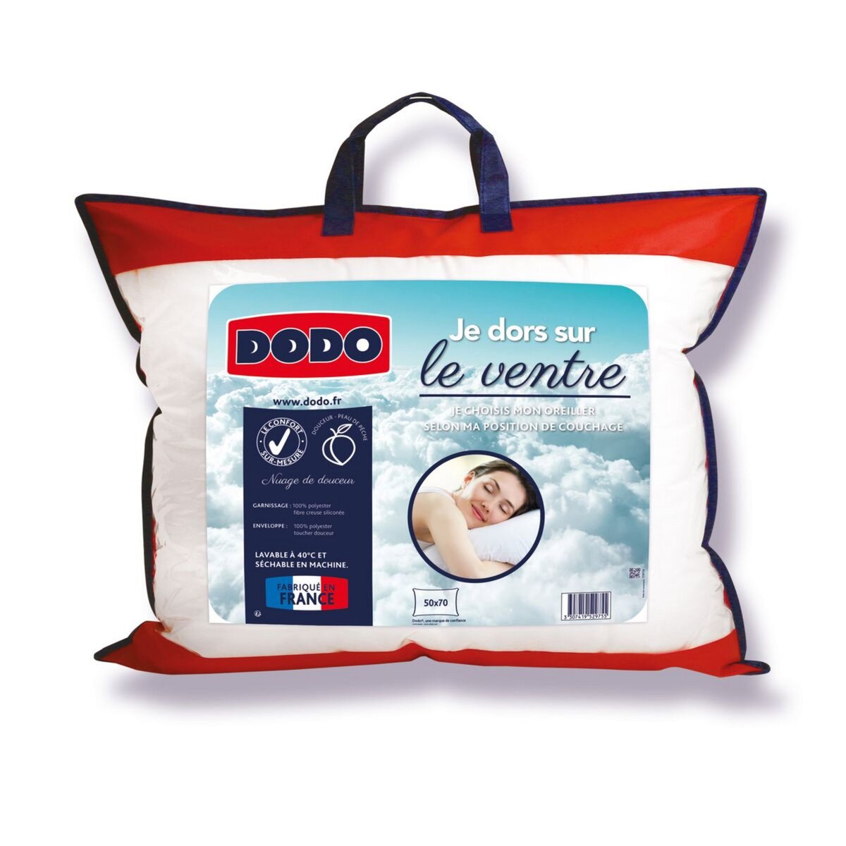 DODO Oreiller confort moelleux en polyester toucher douceur NUAGE DE ...