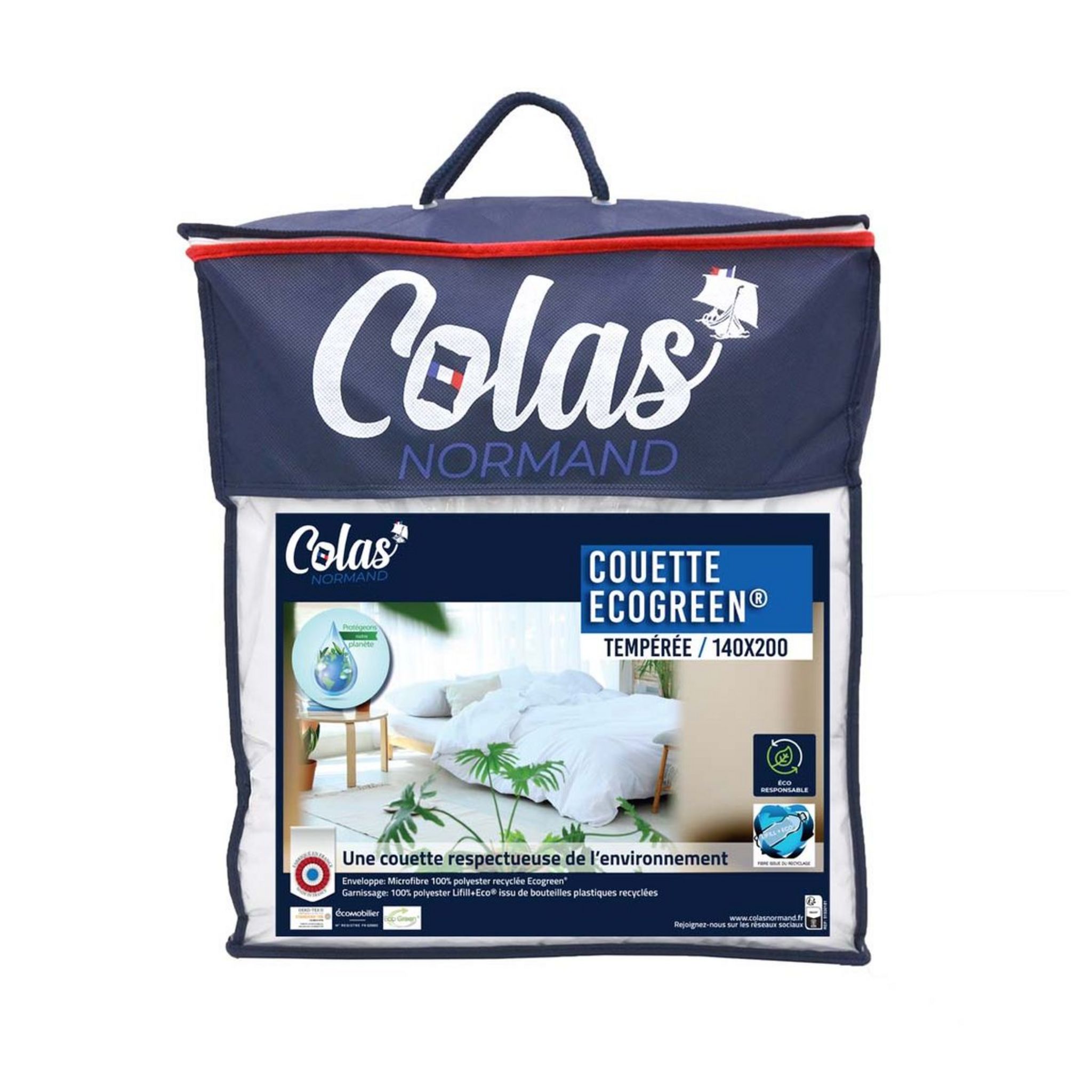 COLAS NORMAND Couette tempérée en polyester recyclé ECOGREEN pas cher ...