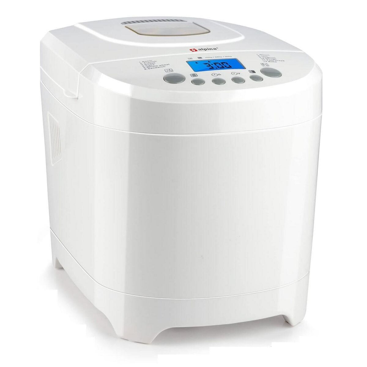 Alpina Machine à pain 600W 2L 12 programmes Minuterie Ecran LCD Petit ...