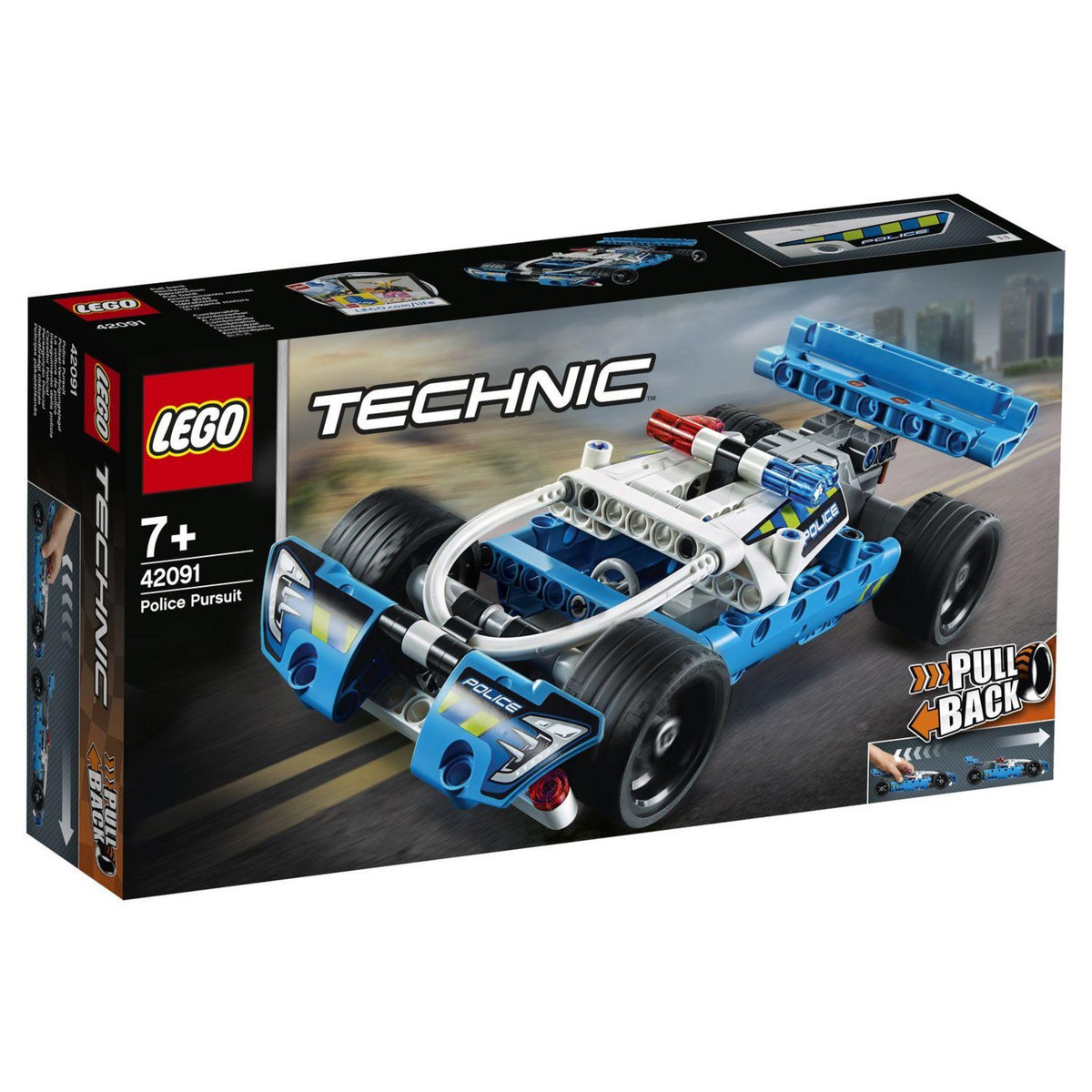 LEGO Technic 42091 - La voiture de police pas cher - Auchan.fr